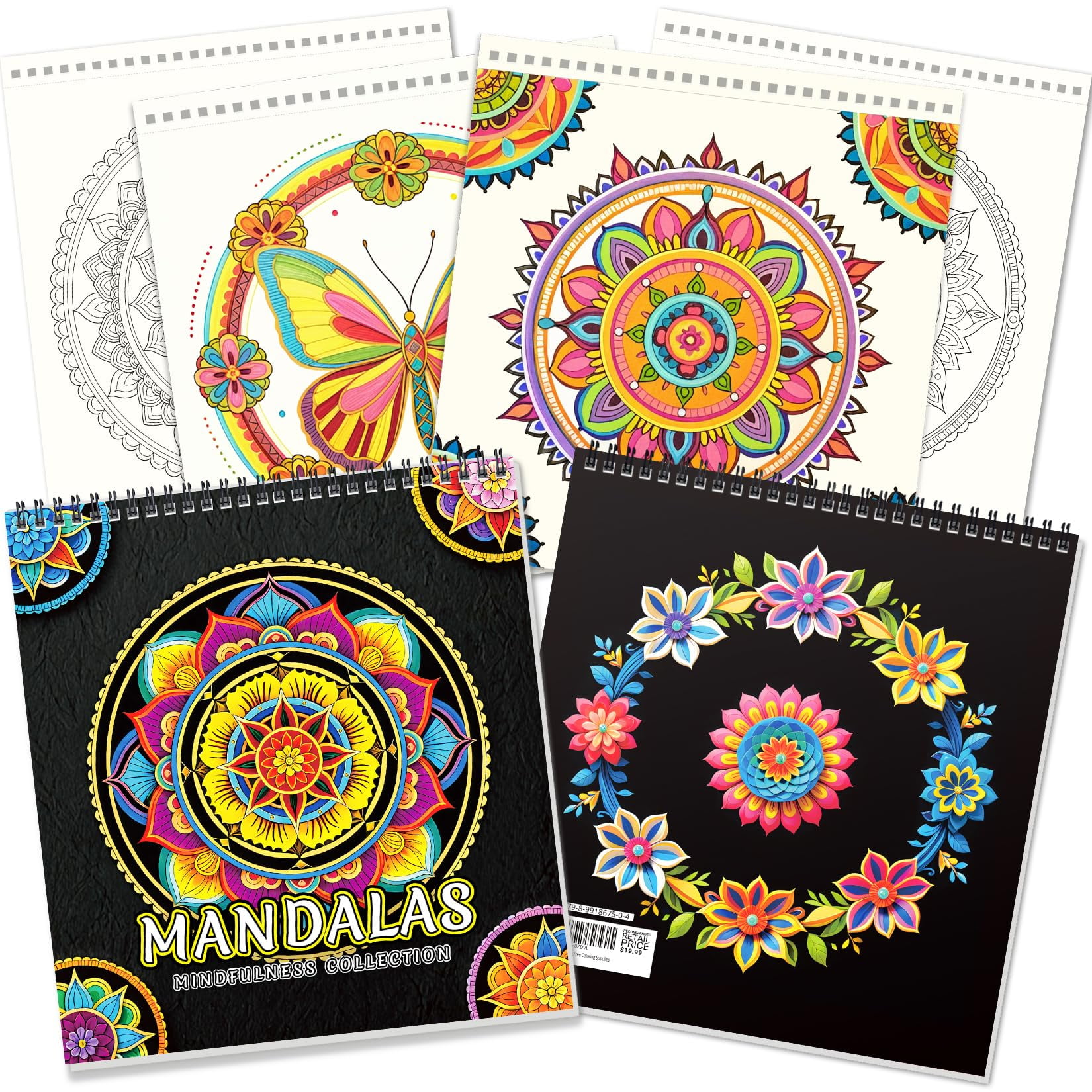 FUN LAVIE Adult Coloring VTF5 Book - Mandala Coloring Books Adults ...