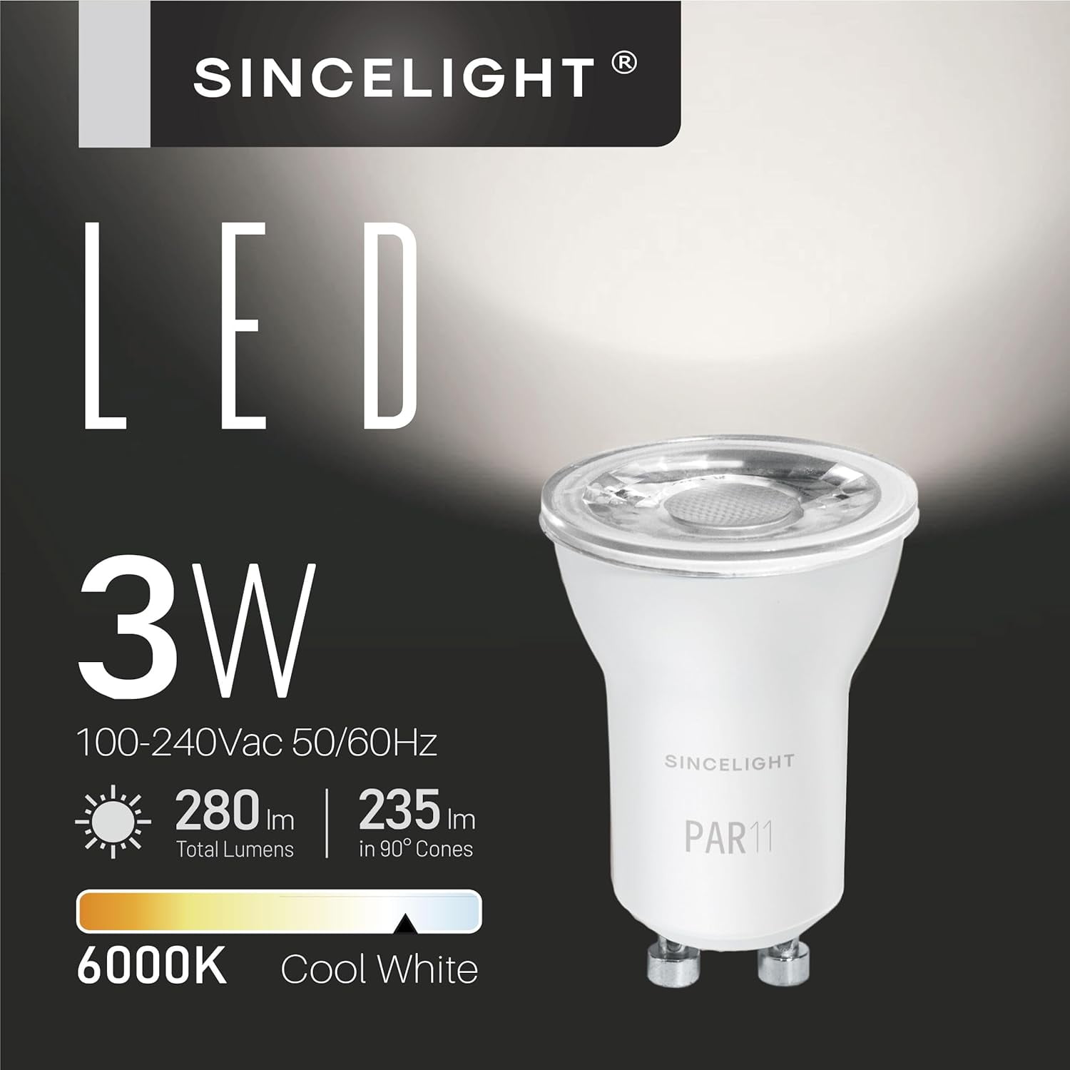 FUN-MINI/SMALL GU10 LED PAR11 Reflector Light Bulb with GU10 Base, 3W ...