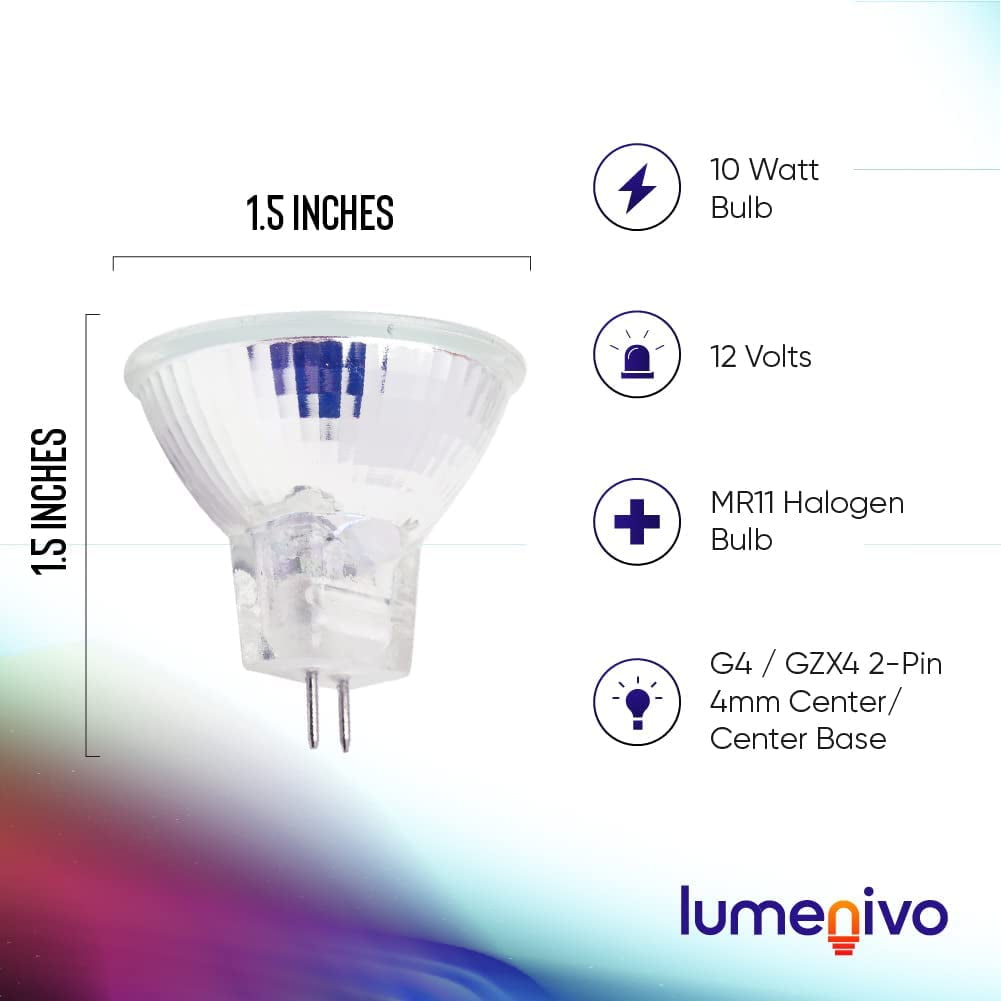 FUN-MR11 12V 10W Halogen Bulb Fiber Optic Replacement Light Bulb with ...