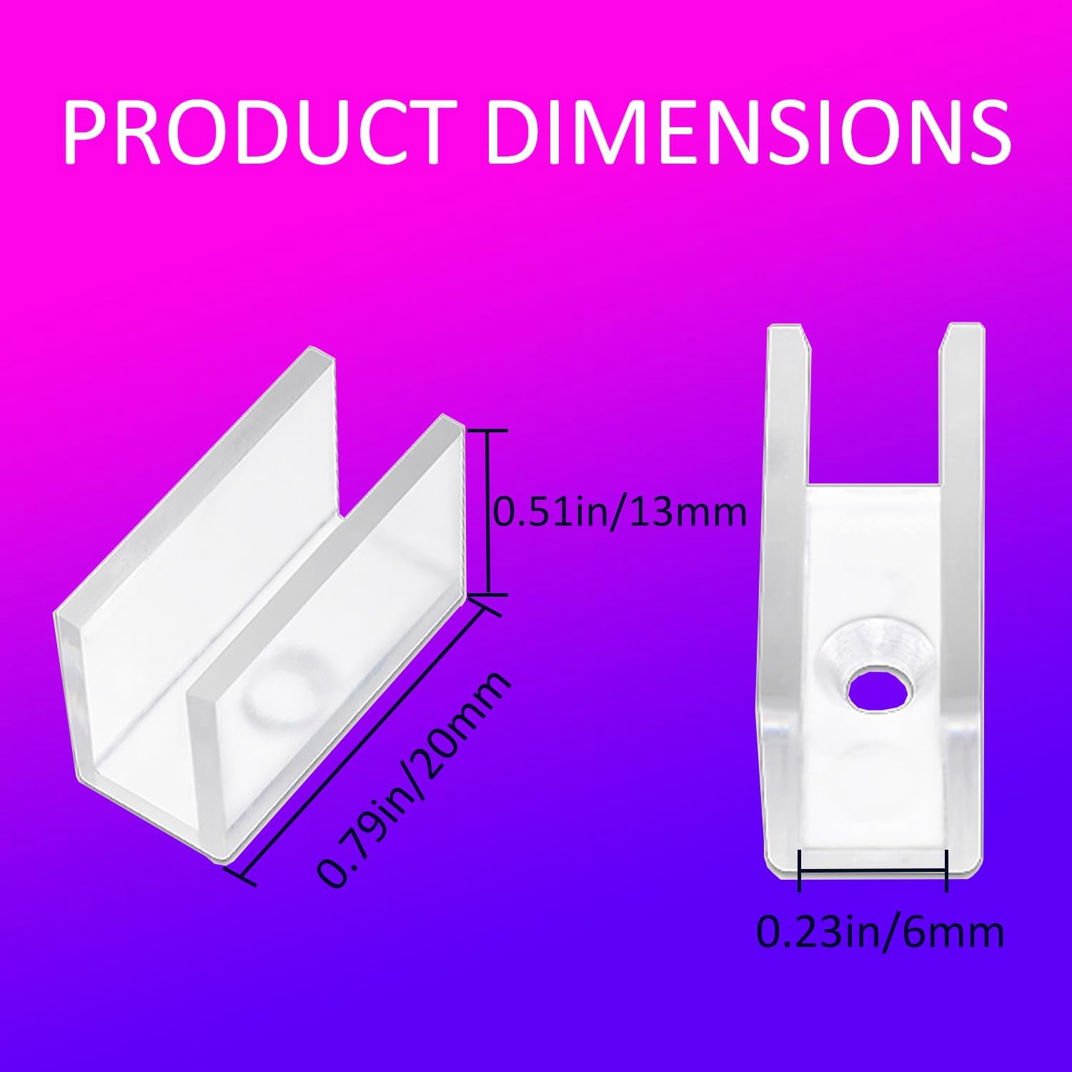 FUN-Neon Rope Light Mounting Brackets, 50PCS Neon Lights Install Fixing ...