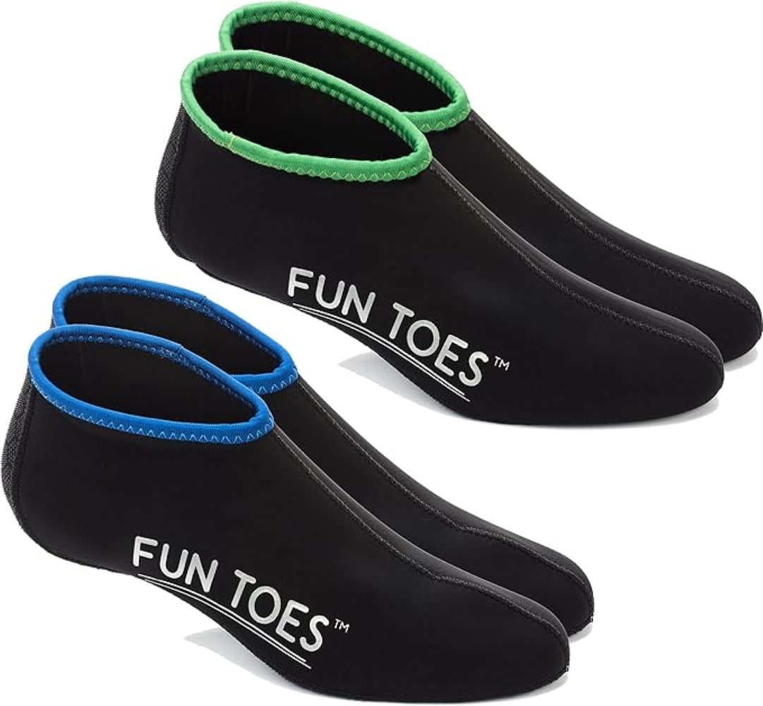 FUN TOES 2.5mm Neoprene Fin Socks - 2 Pairs for Snorkeling, Diving ...