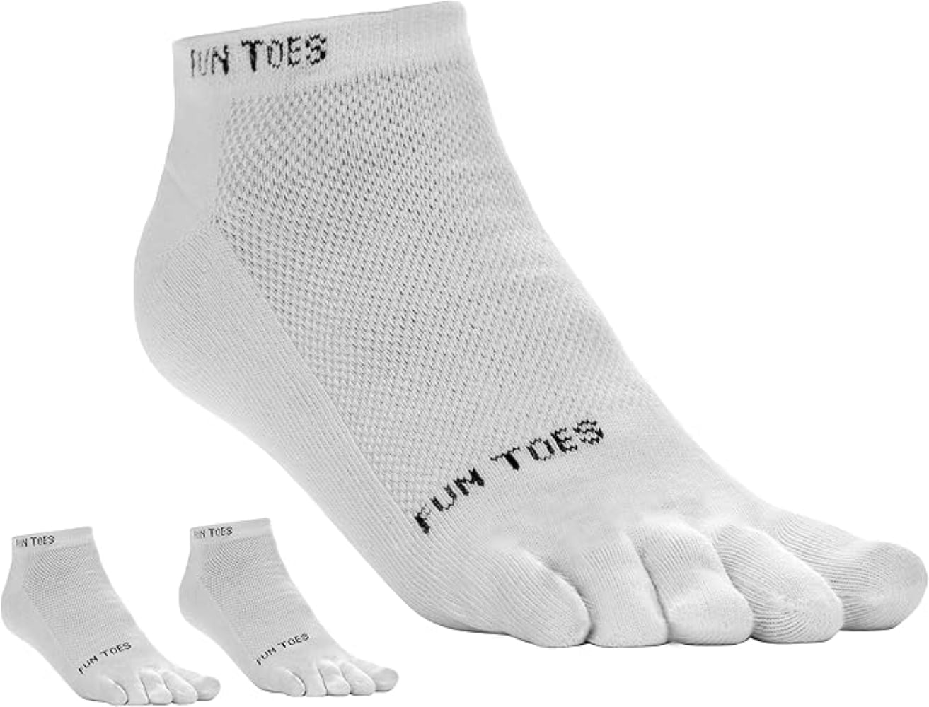 FUN TOES 3 Pairs Men's Cotton Toe Socks - Breathable Mesh, Barefoot ...