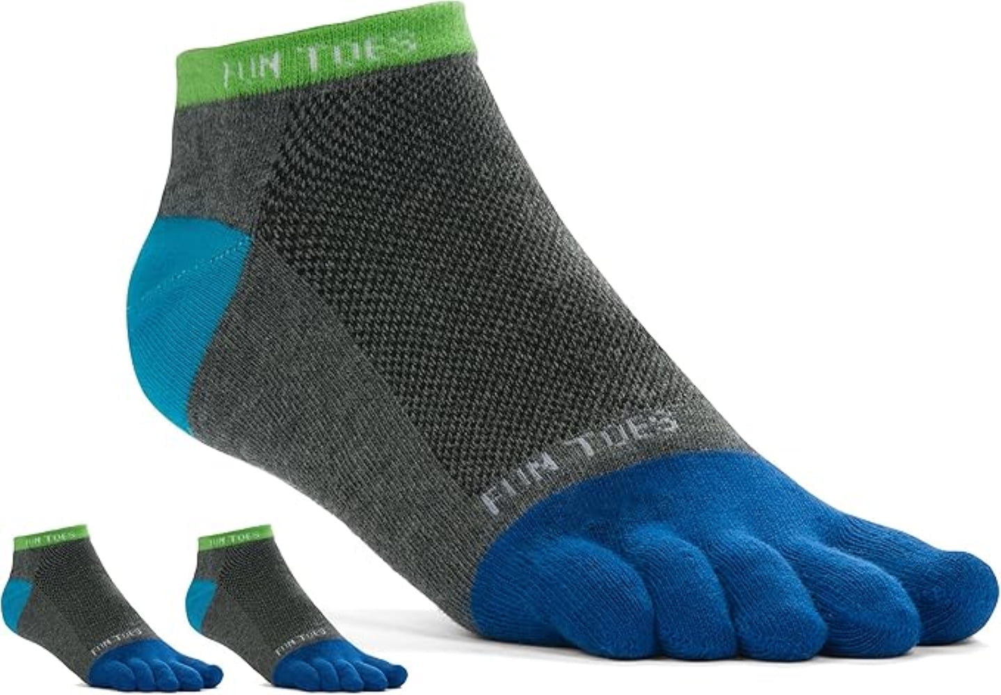 FUN TOES 3 Pairs Men's Cotton Toe Socks - Breathable Mesh, Barefoot ...