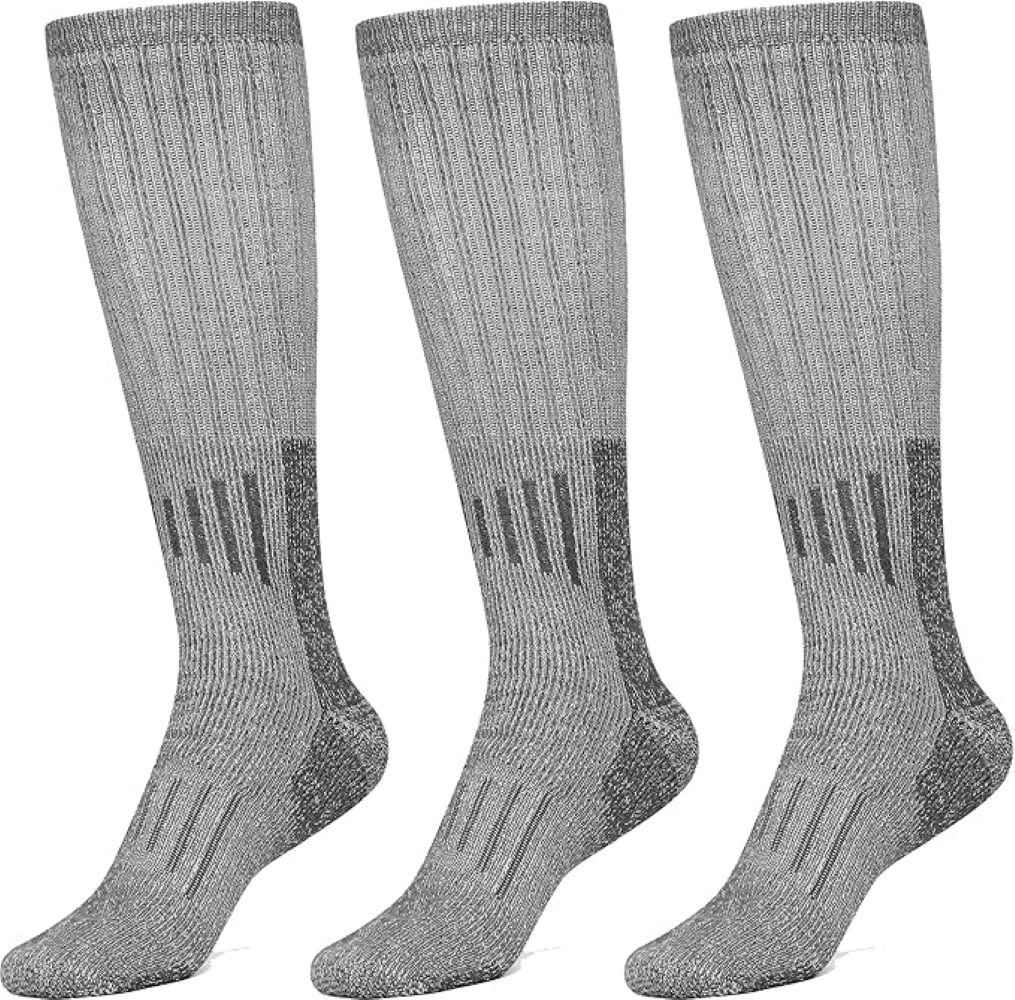 FUN TOES 80% Merino Wool Knee-High Boot Socks - Perfect for Winter ...