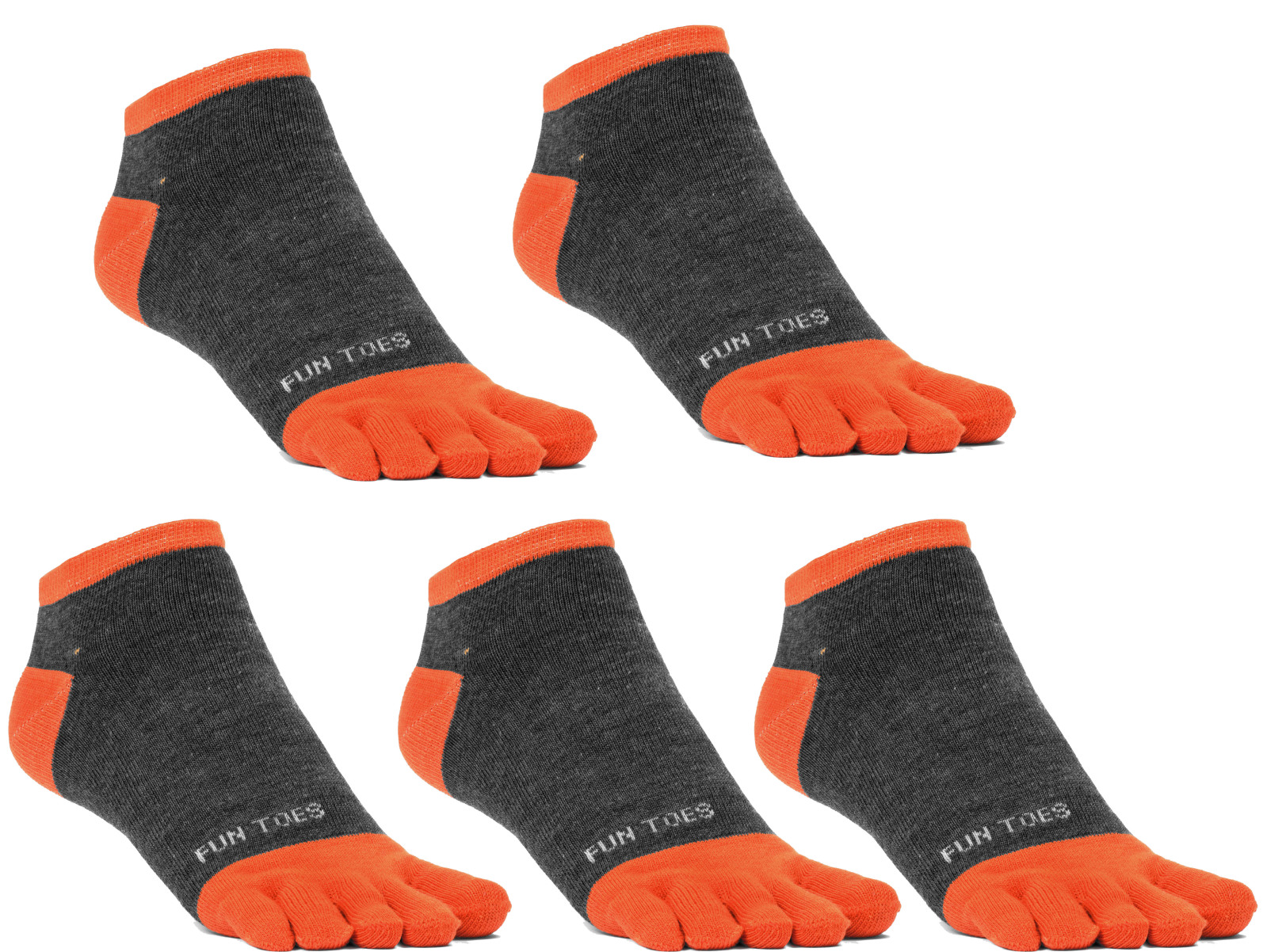 SAYFUT Men Toe Socks Cotton Running Five Finger Crew Socks for Unisex 3 ...