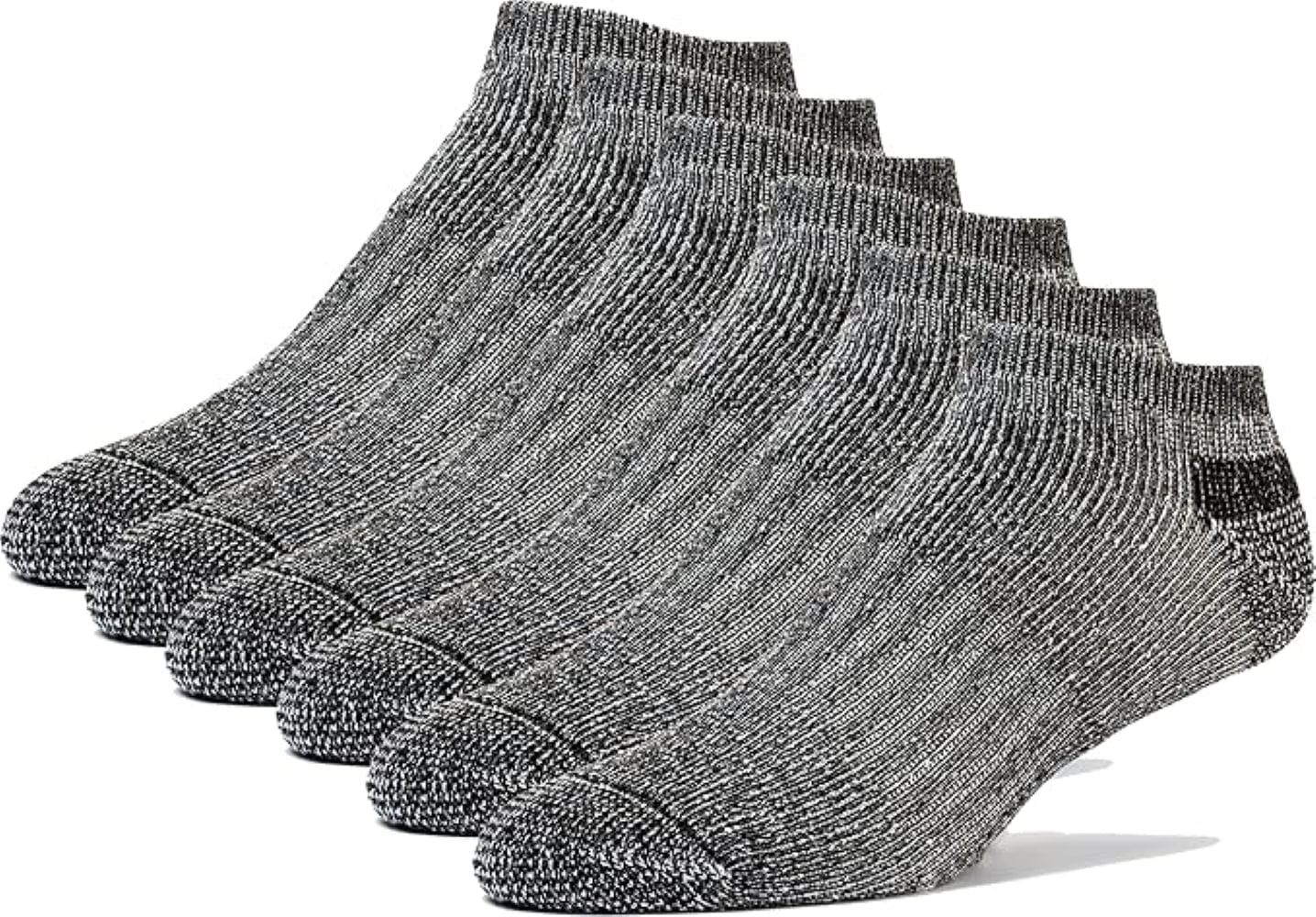FUN TOES Merino Wool Ankle Socks - 6 Pairs, Cushioned, Compression Arch ...