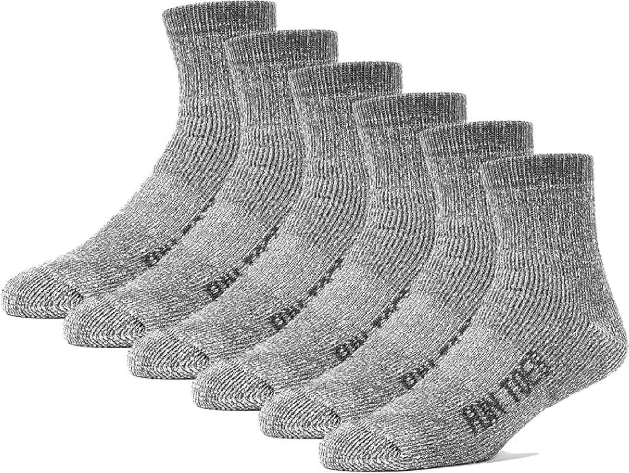 FUN TOES Merino Wool Hiking Socks: 6 Pairs with Arch Support ...