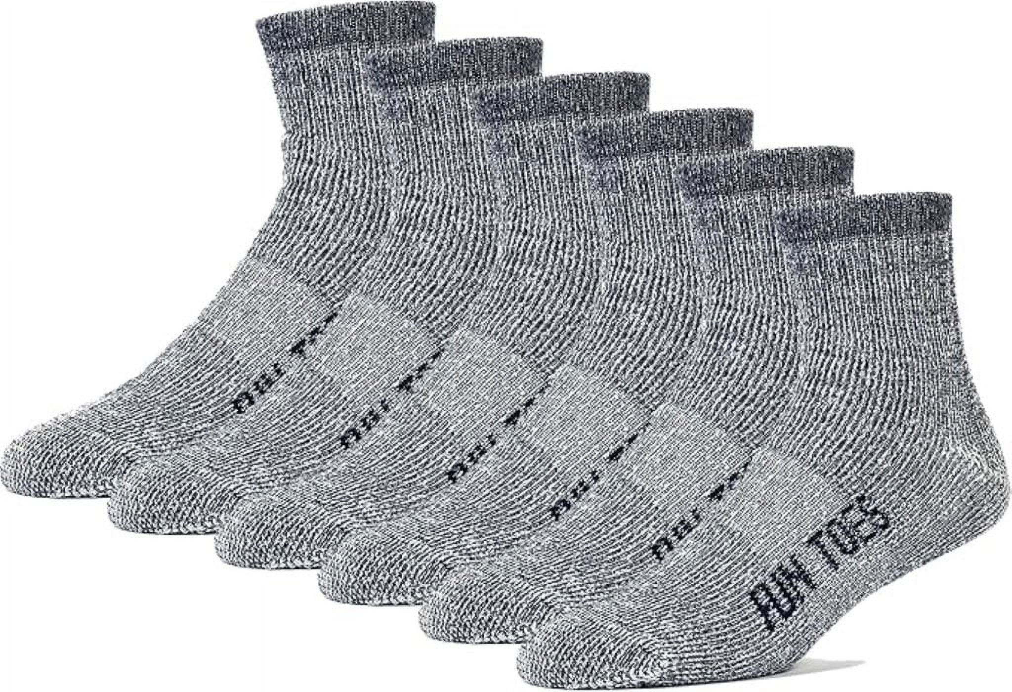 FUN TOES Merino Wool Hiking Socks: 6 Pairs with Arch Support ...