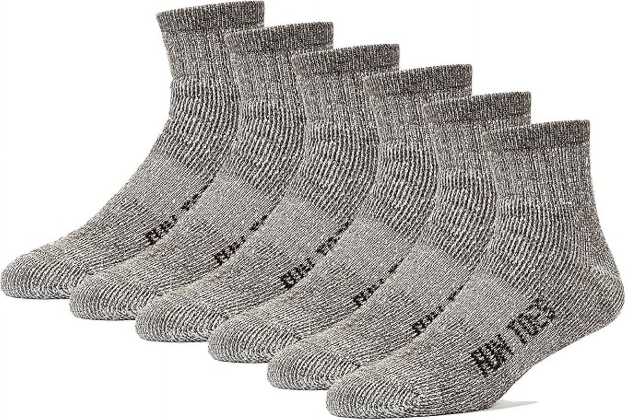 FUN TOES Merino Wool Hiking Socks: 6 Pairs with Arch Support ...