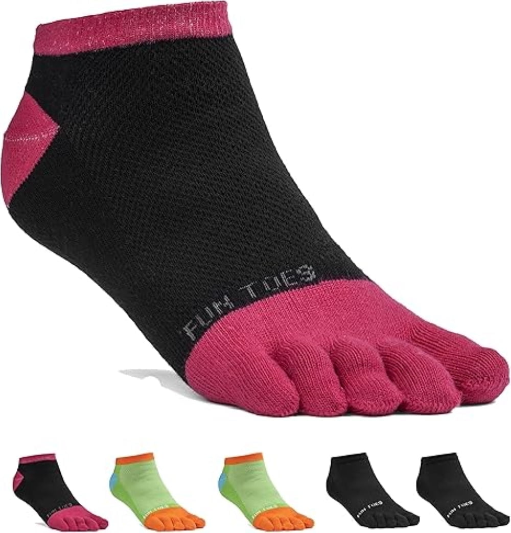 FUN TOES Women Toe Socks Barefoot Running Socks Size 9-11 Value Pack of 5 Pairs - Walmart.com