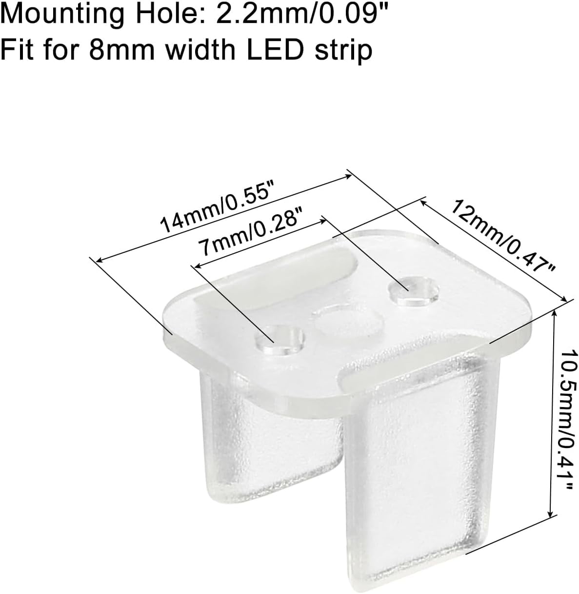 FUN-Waterproof LED Strip Mounting Clips Holder Mounting Bracket Support ...