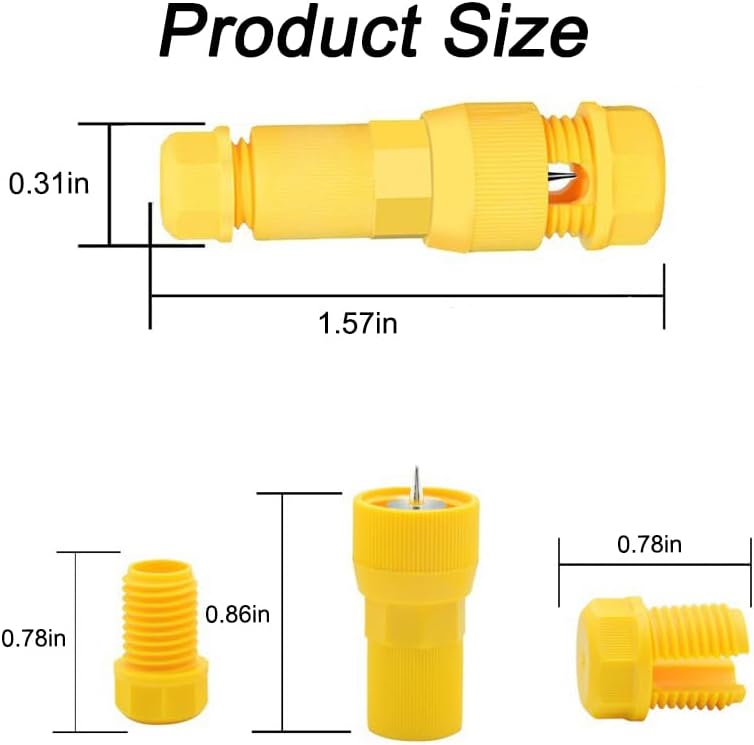 FUN-Yellow Low Voltage Wire Connectors Outdoor Landscape Light Power ...