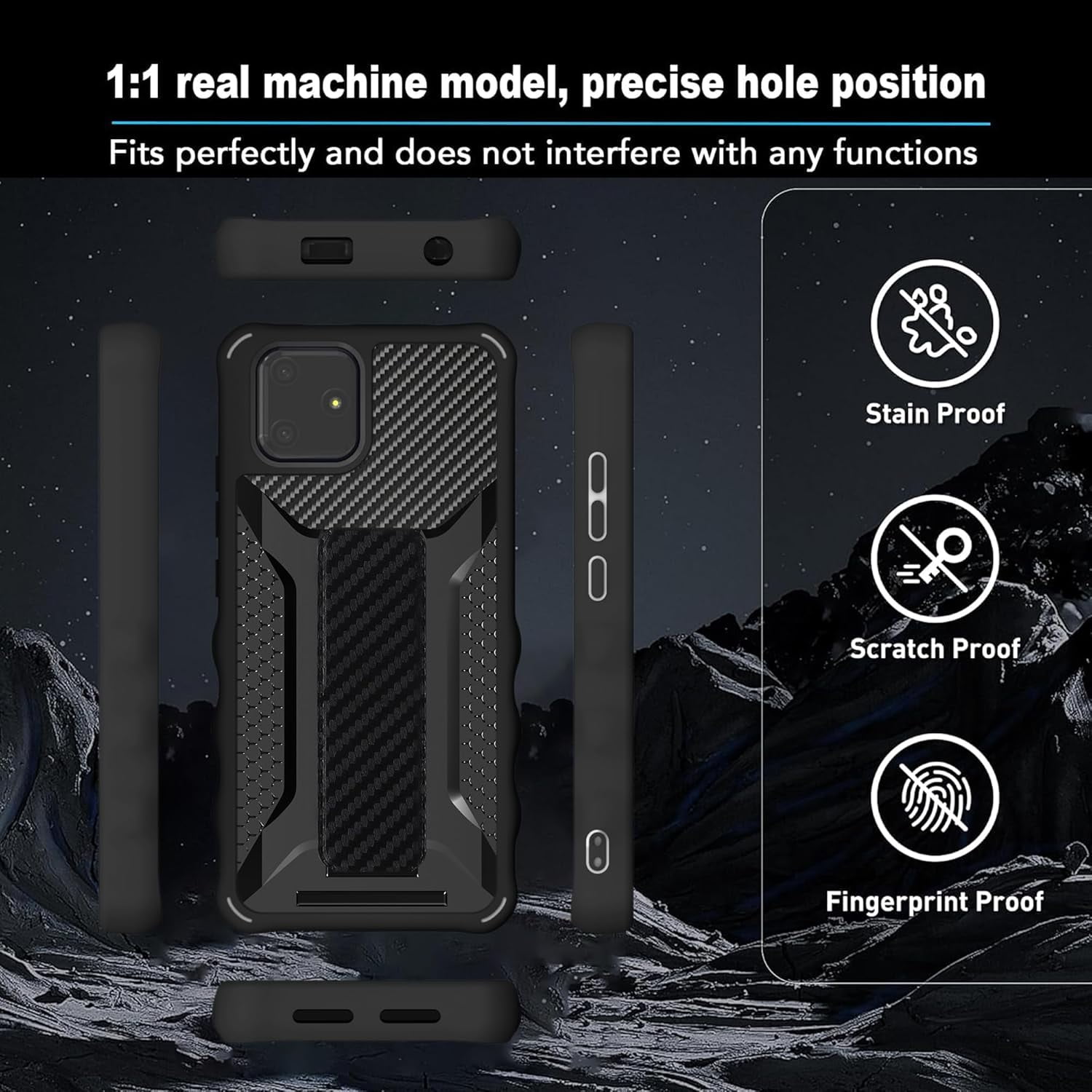 FUN-for Foxx Foxxd A55 Case Compatible for Foxx Foxxd A56 Phone Case Cover [with Tempered Glass ...