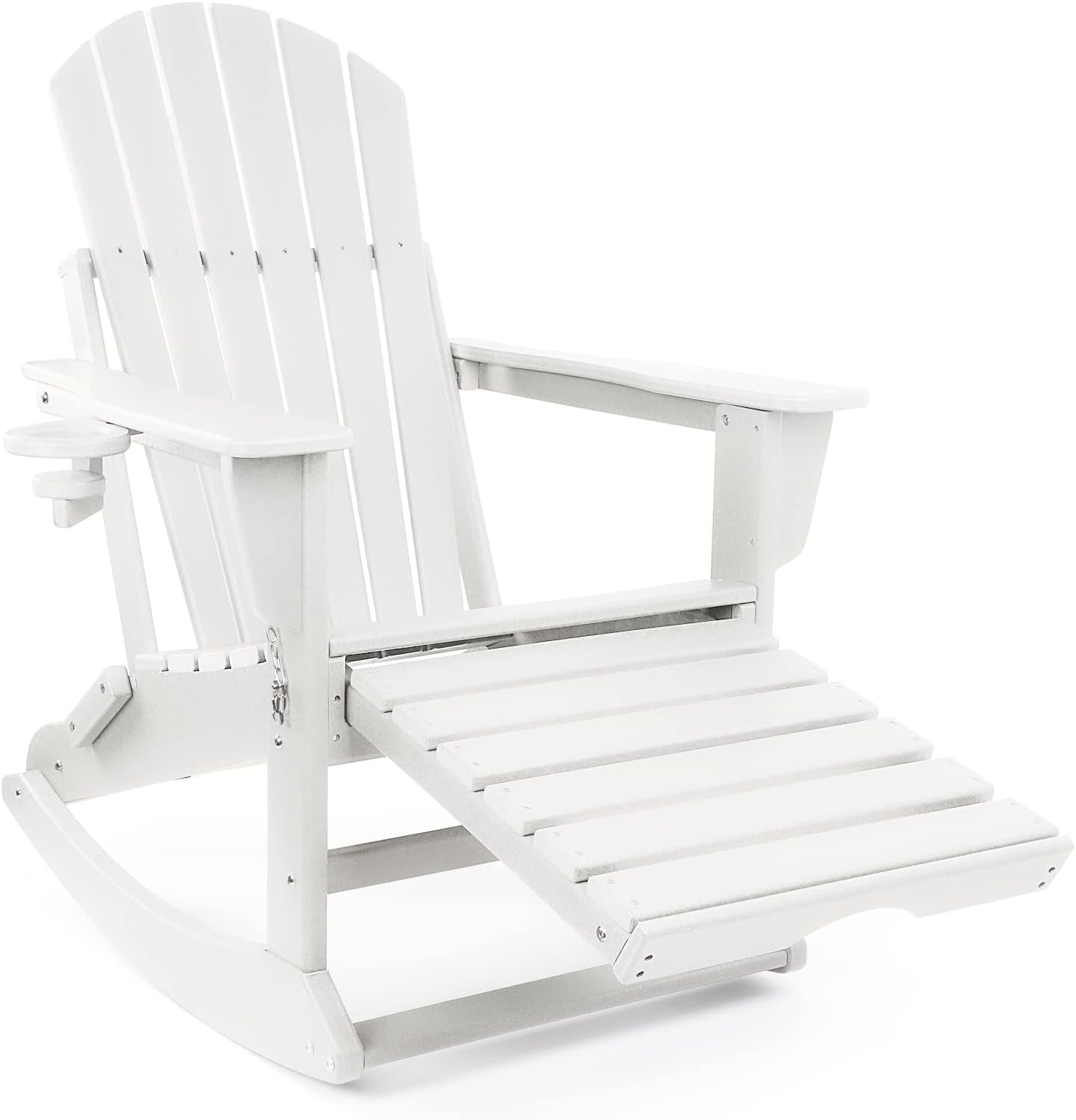 FUNBERRY Adirondack Rocking Chair, Multifunctional 4-in-1 Porch Rocker ...