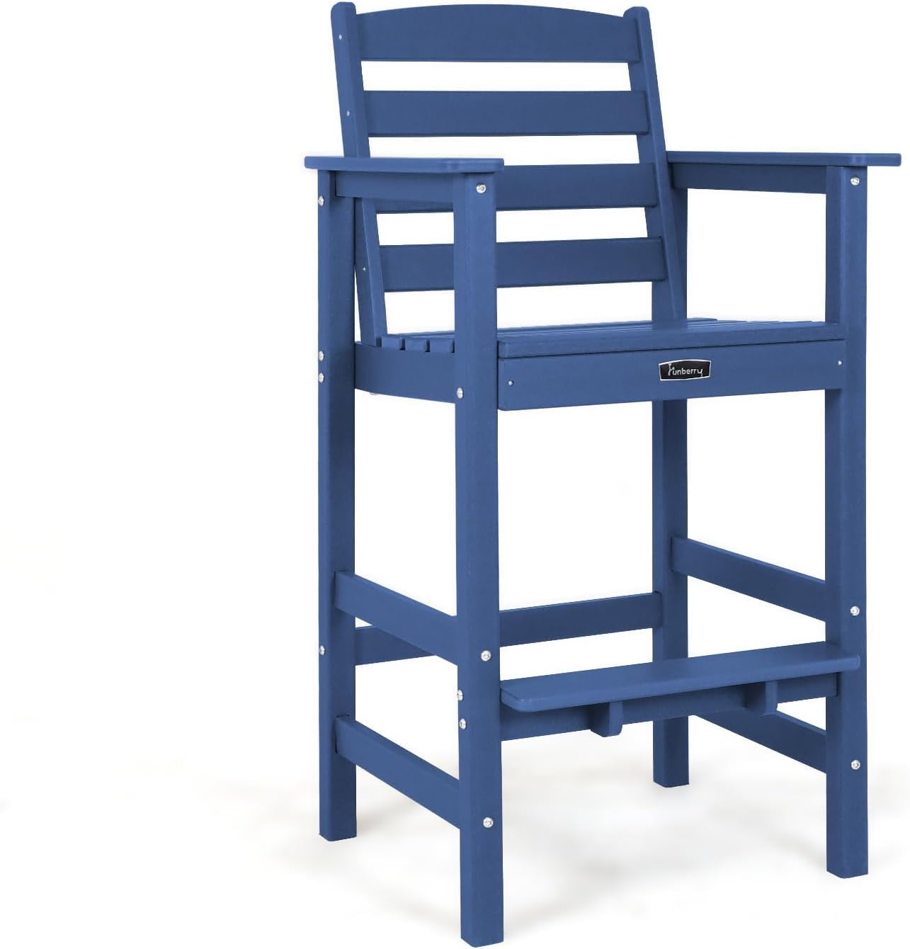 FUNBERRY Bar Height Outdoor Chair, Tall Adirondack Chair, All Weather ...