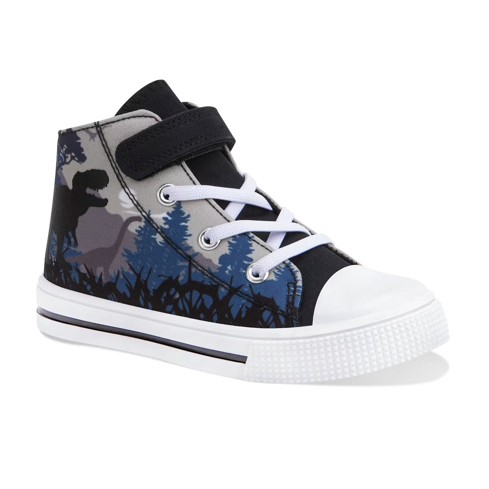 FUNCOO PLUS Toddler Kids Sneakers Boys High Top Canvas Shoes, Jungle ...