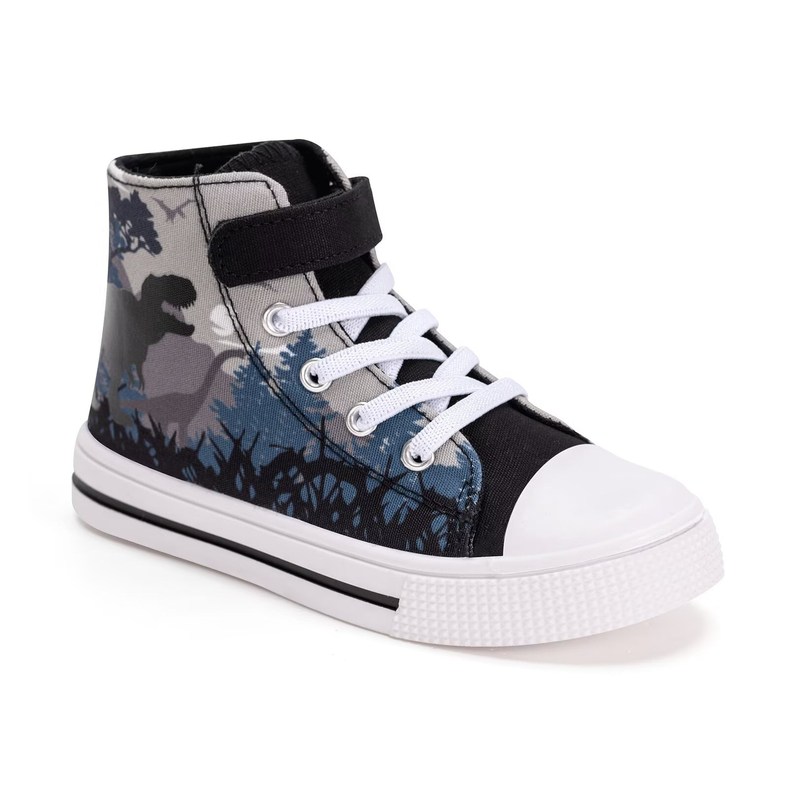 FUNCOO PLUS Kids High Top Sneakers Toddler Boys Canvas Shoes, Jungle ...