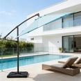 FUNDAZE 10ft 360° Rotable Hanging Offset Patio Umbrella with Tilt for ...