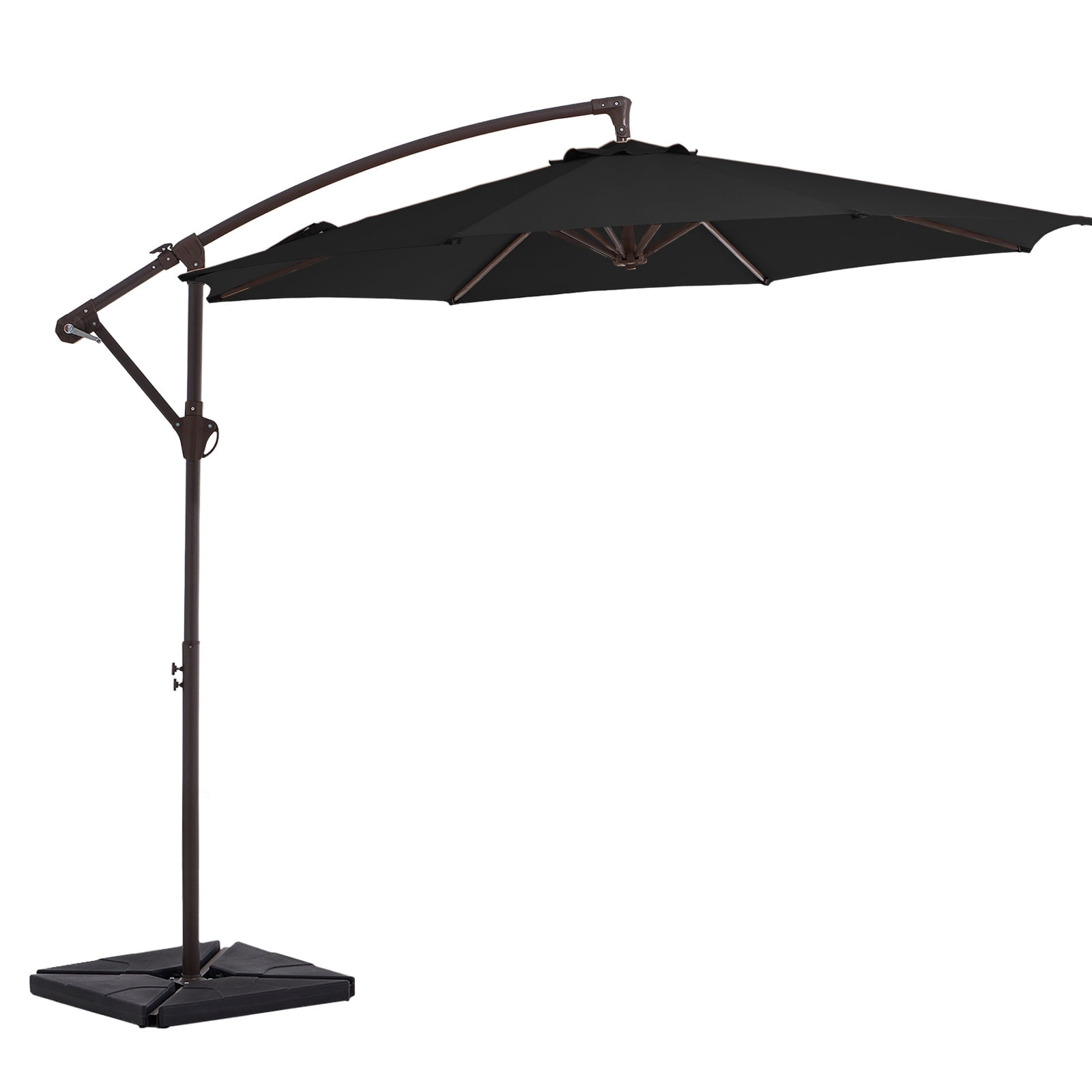 FUNDAZE 10ft Heavy Duty Patio Umbrella with Base - Hanging Cantilever ...