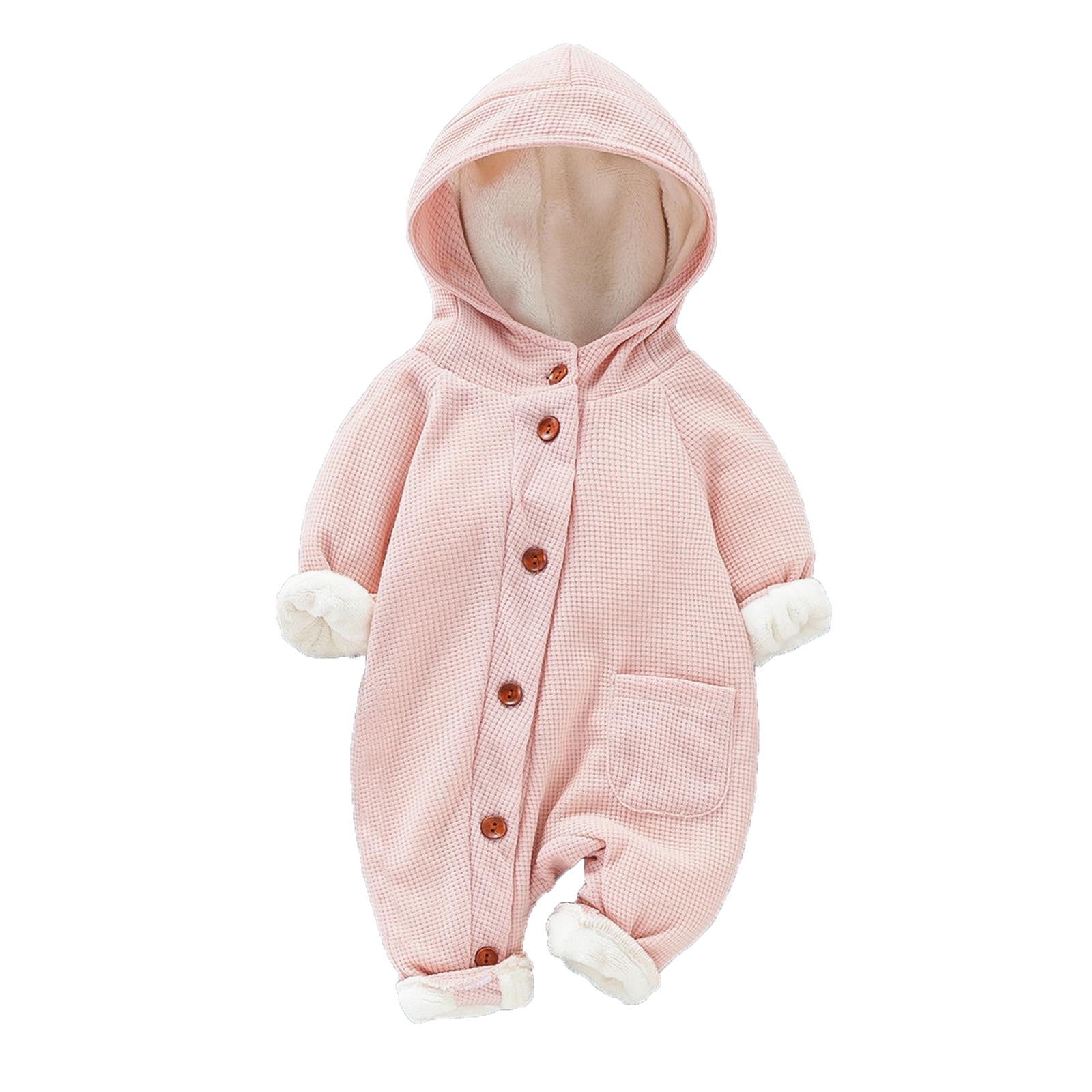 FUNDUFI Baby Kids Boys Long Sleeve Hooded Winter Romper Jumpsuit ...
