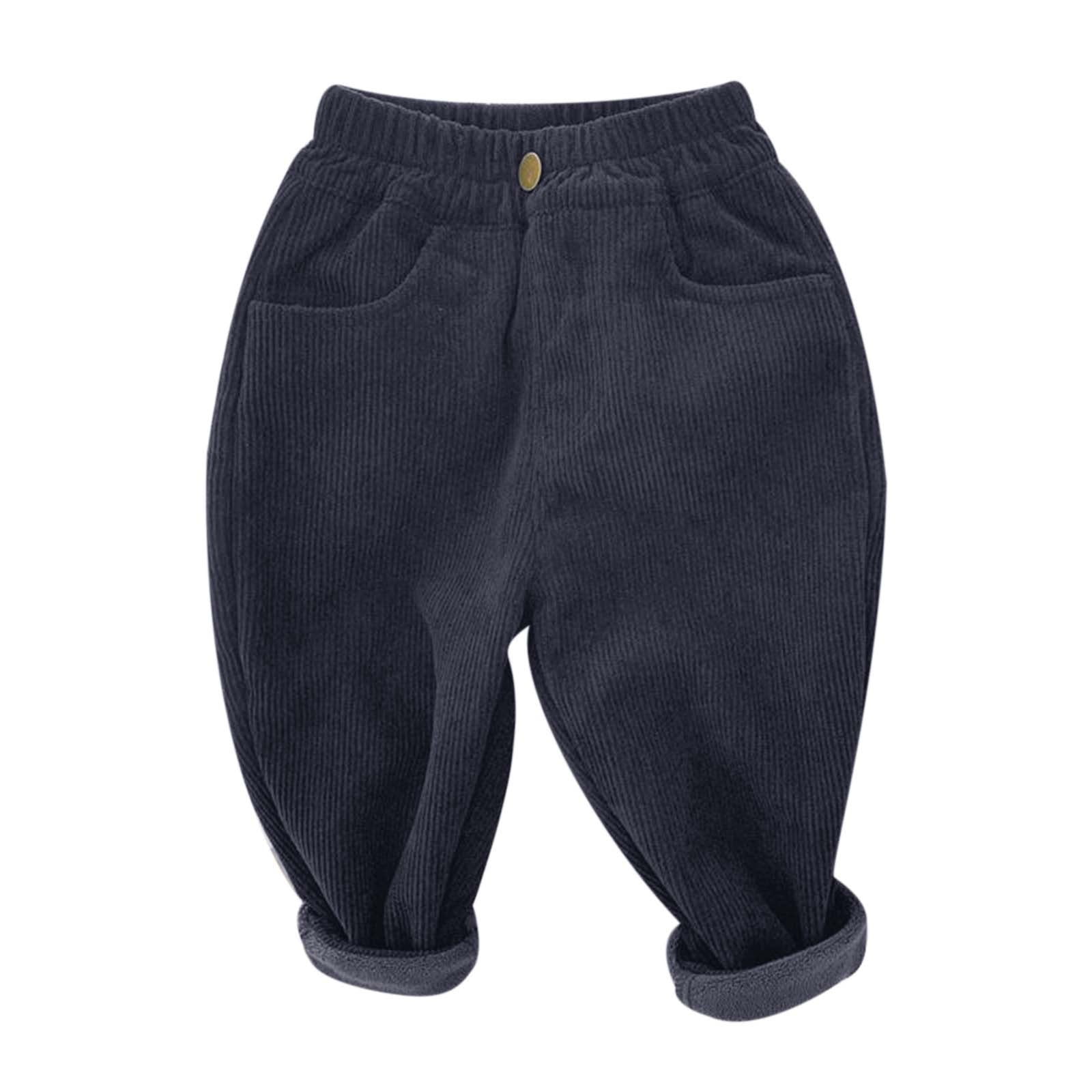 FUNDUFI Toddler Baby Boys Pants Solid Color Winter Flannel Sports Pants ...