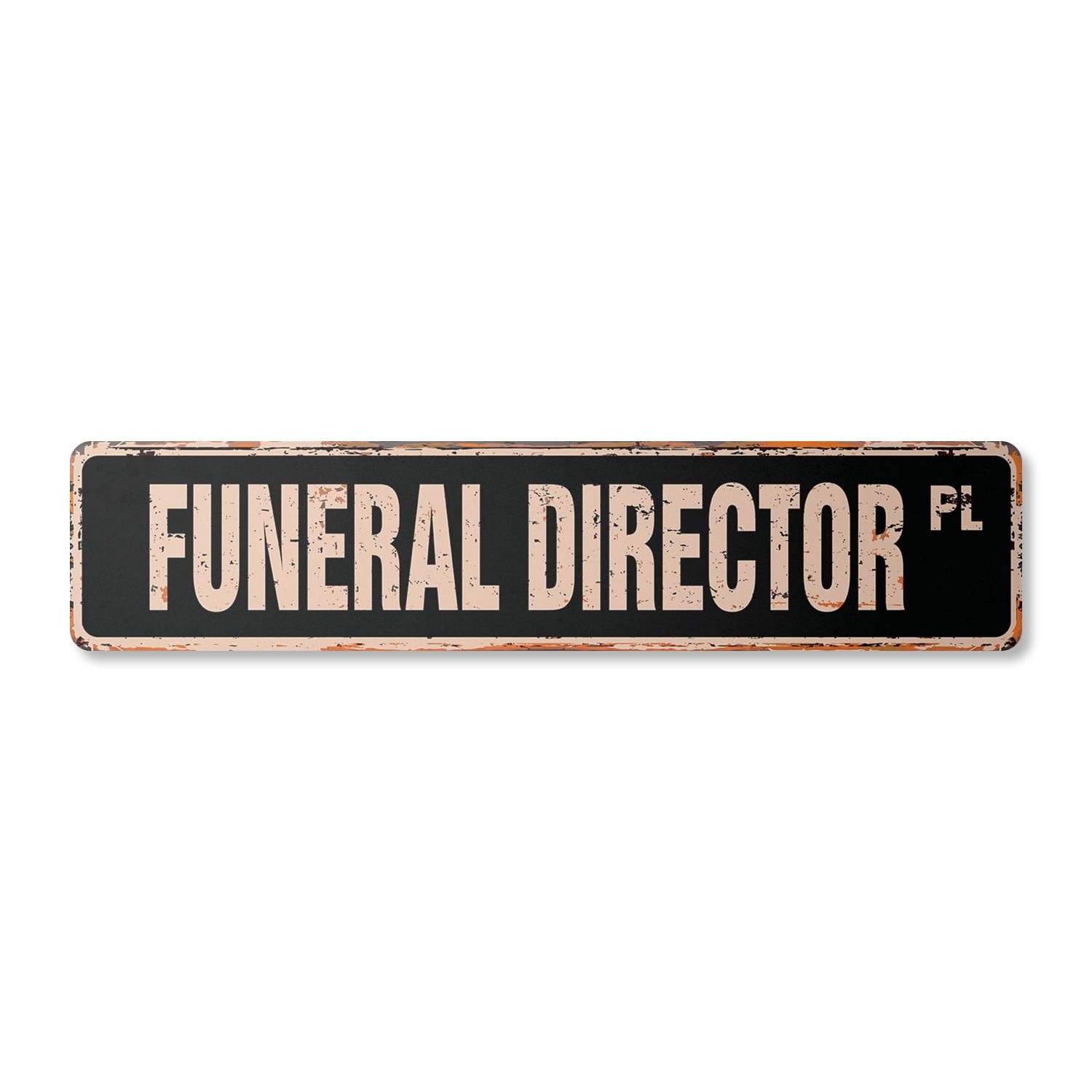 FUNERAL DIRECTOR Vintage Aluminum Street Sign death mortician ...