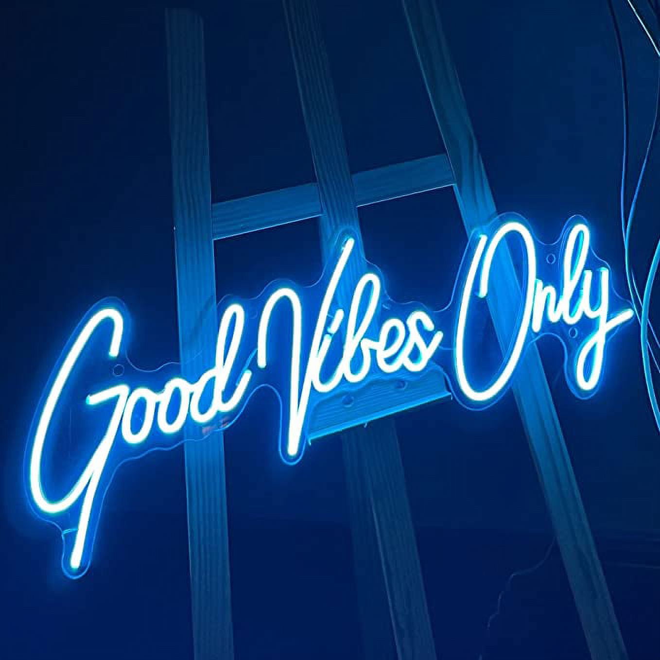 FUNERIGUER Good Vibes Only Neon Light Up Sign 15 x 6 inches With ...