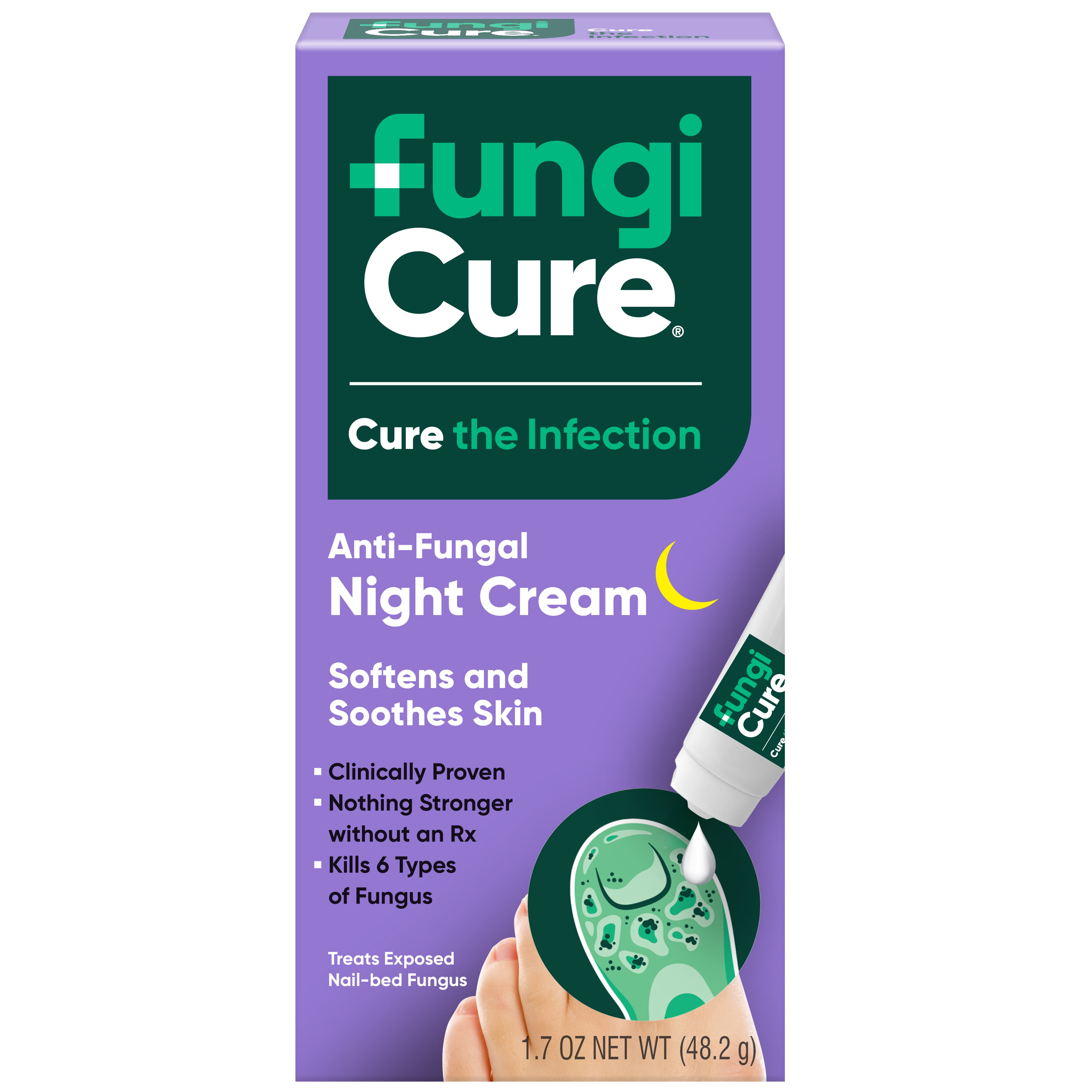 FungiCure Anti-Fungal Night Cream, Cures & Soothes, Clotrimazole 1%, 1. ...