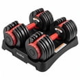 FUNGQI 10-in-1 Adjustable Dumbbells, 6-50 lbs Multi Weight Options, One ...