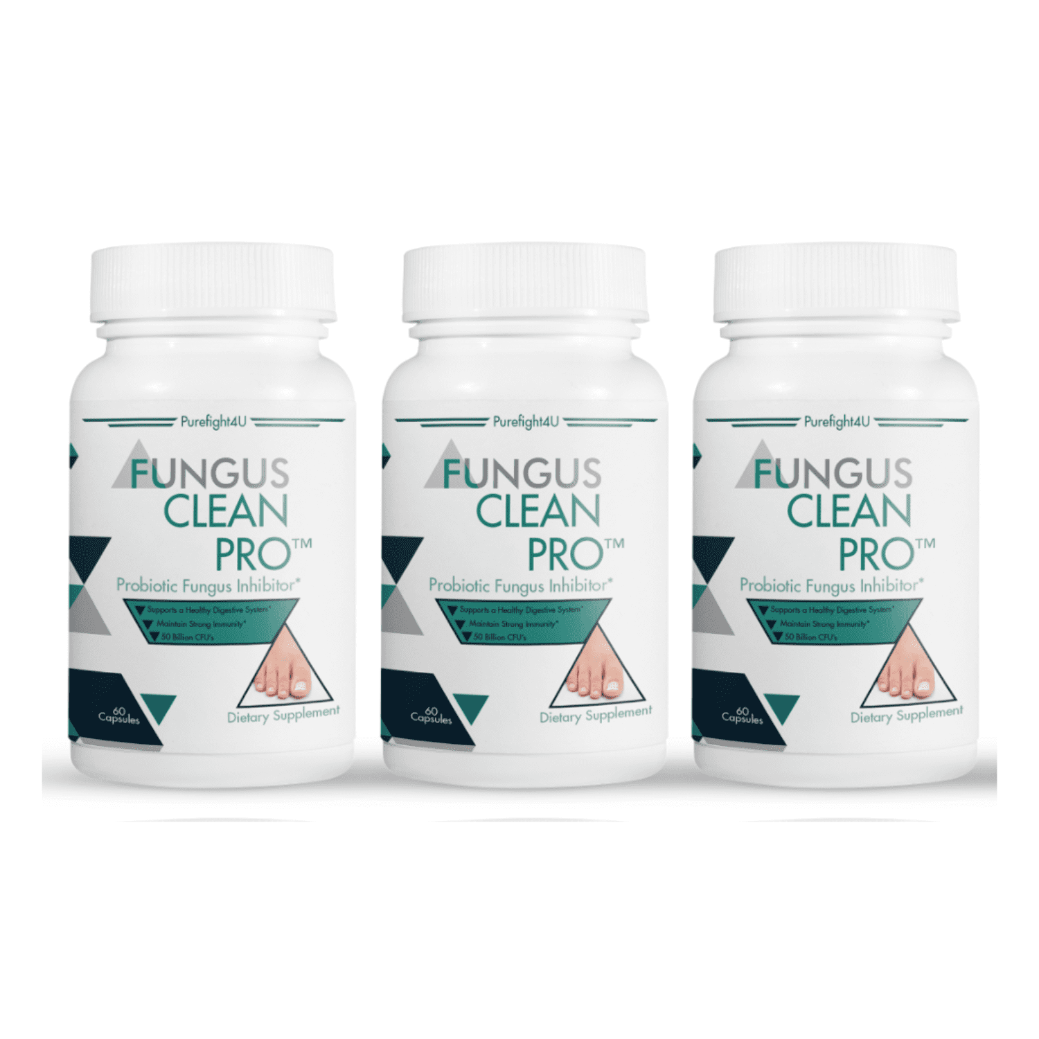 FUNGUS CLEAN PRO Toenail Care - 10 Bottles 600 Vegetarian Capsules ...