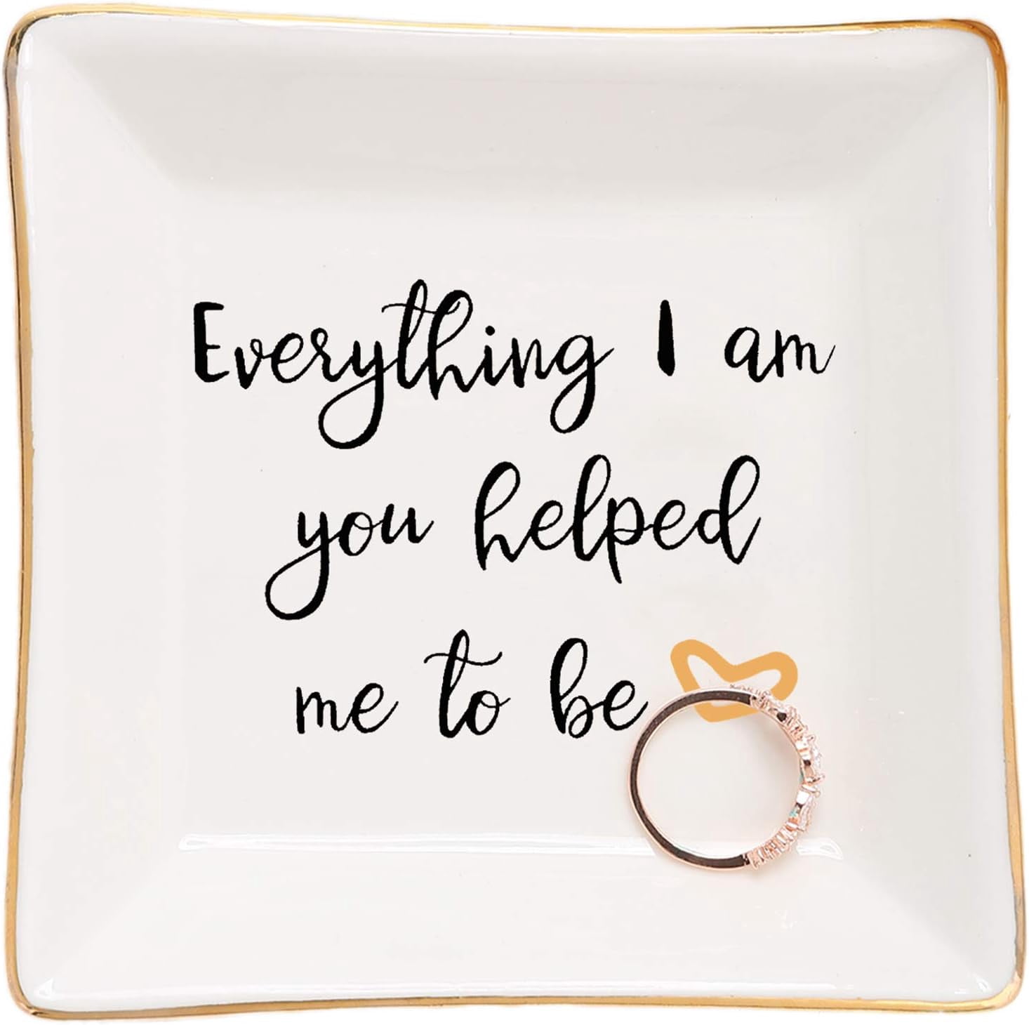 FUNING Ceramic Ring Dish Jewelry Tray for Mom Sister Friends - Walmart.com