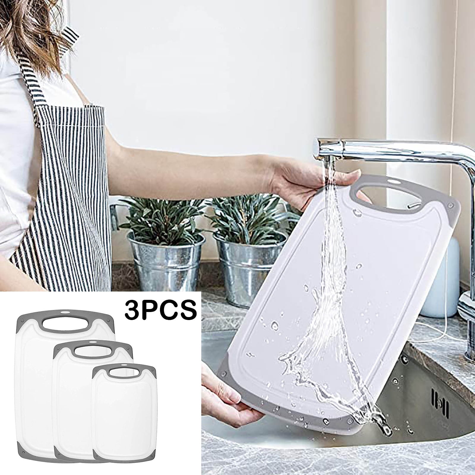 FUNING Freshware Plastic Cutting Boards For Kitchen (3-Piece) - Walmart.com FUNING Freshware Plastic Cutting Boards For Kitchen (3-Piece) - Walmart.com