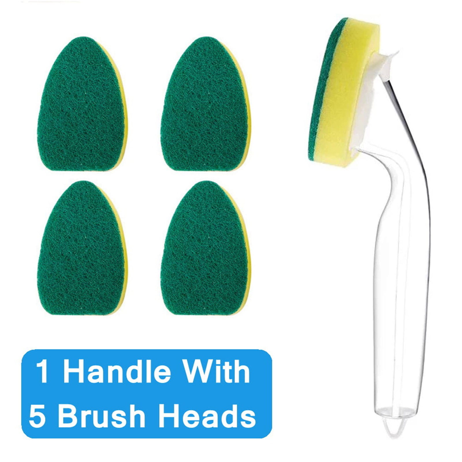 FUNING Heavy Duty Dish Wand Sponge Refill Replacement Heads For Kitchen ...