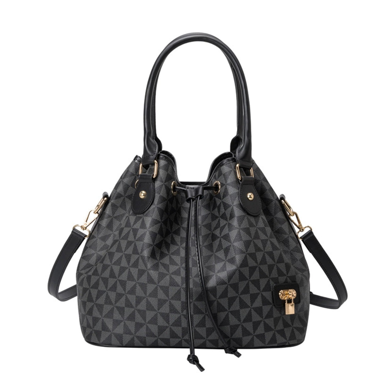 FUNING Women Checkered Tote Shoulder Bags With Inner Pouch,PU Vegan ...