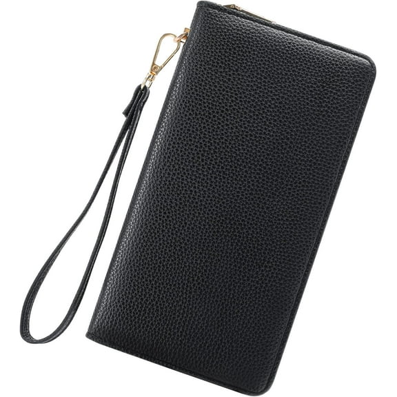 AOMRCOL Mule Wallet for Women Clutch RFID Blocking Wristlet Leather ...