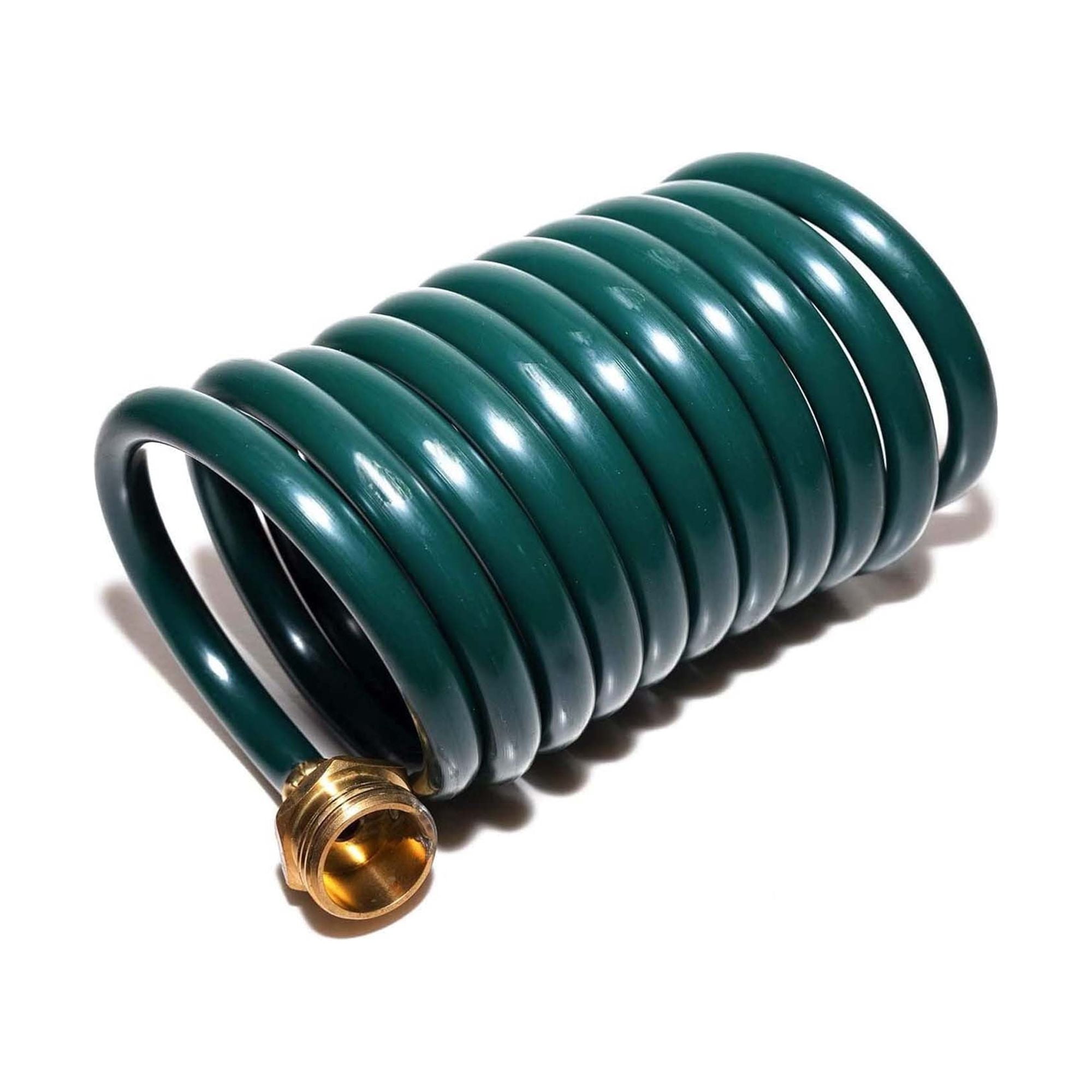 FUNJEE Heavy-Duty EVA Coil Hose Recoil Garden Water Hose with 3/4" GHT ...