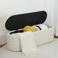 Funkeen 45” Lift Top Sherpa Storage Ottoman Bench Large Fabric