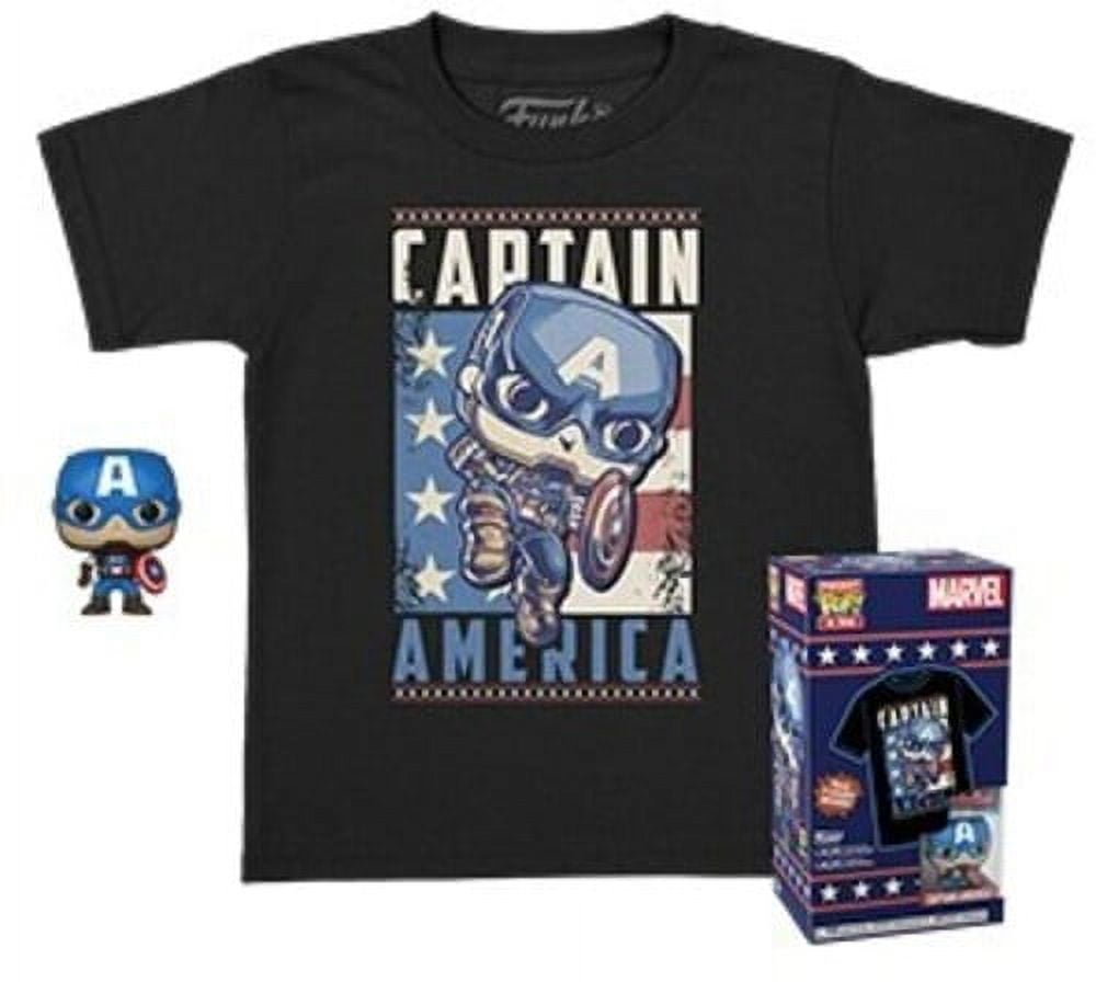 FUNKO POCKET POP! & TEE: Marvel- Captain America- S(KD) [APPAREL] S ...