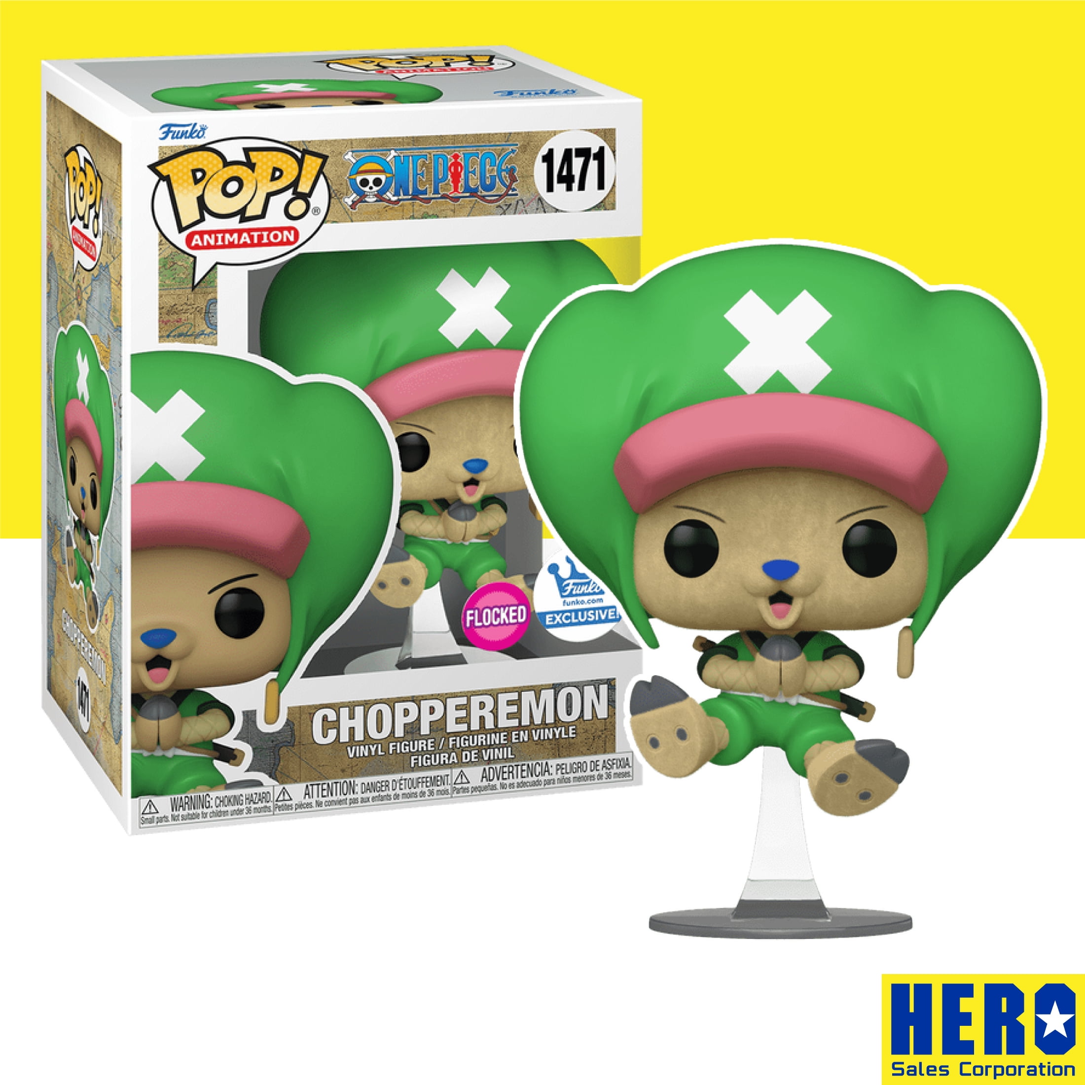 FUNKO POP! ANIMATION ONE PIECE CHOPPEREMON #1471 FLOCKED - Walmart.com