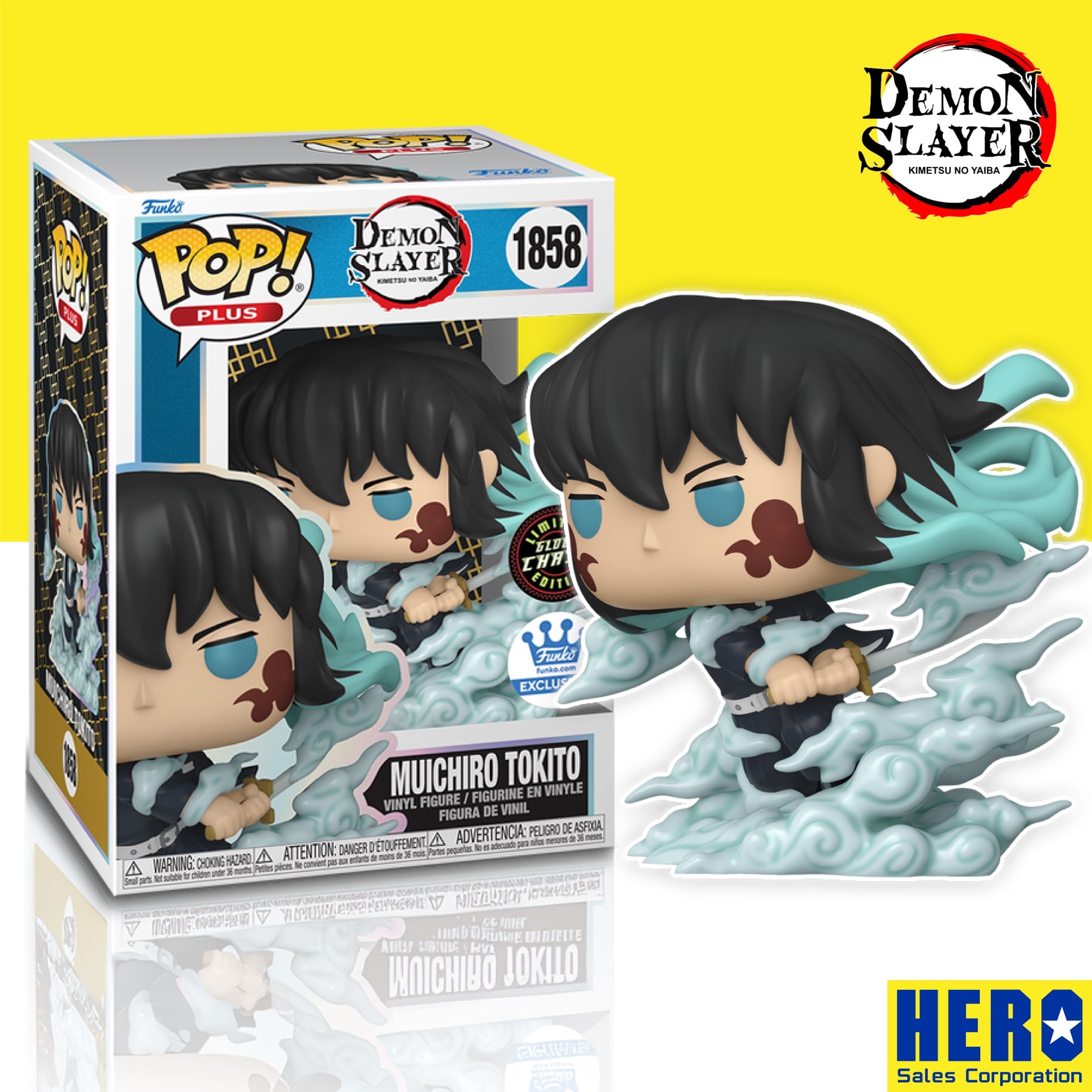FUNKO POP! DEMON SLAYER MUICHIRO TOKITO (MIST BREATHING) #1858 CHASE ...