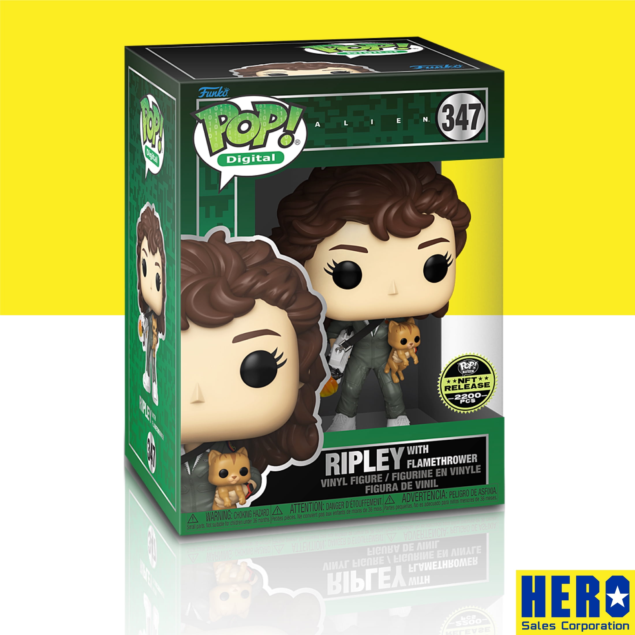 FUNKO POP DIGITAL ALIEN RIPLEY W/ FLAMETHROWER #347 2200 PIECES W/ POP ...
