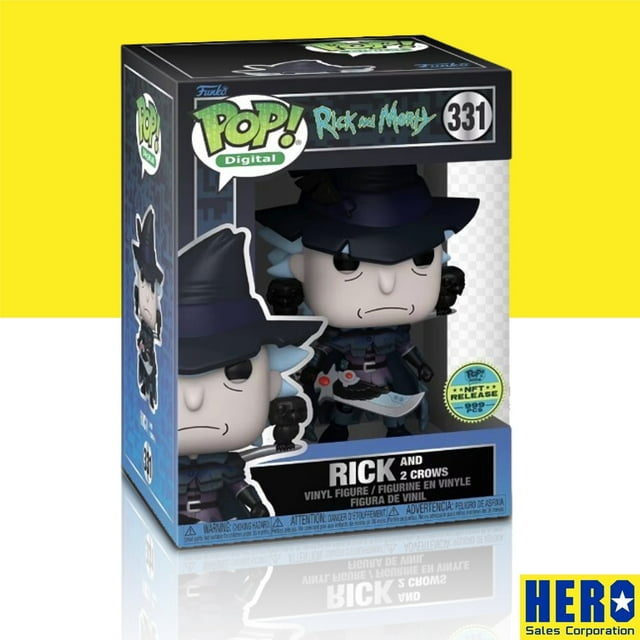FUNKO POP DIGITAL RICK AND MORTY RICK AND 2 CROWS GRAIL #331 (PHYSICAL ...