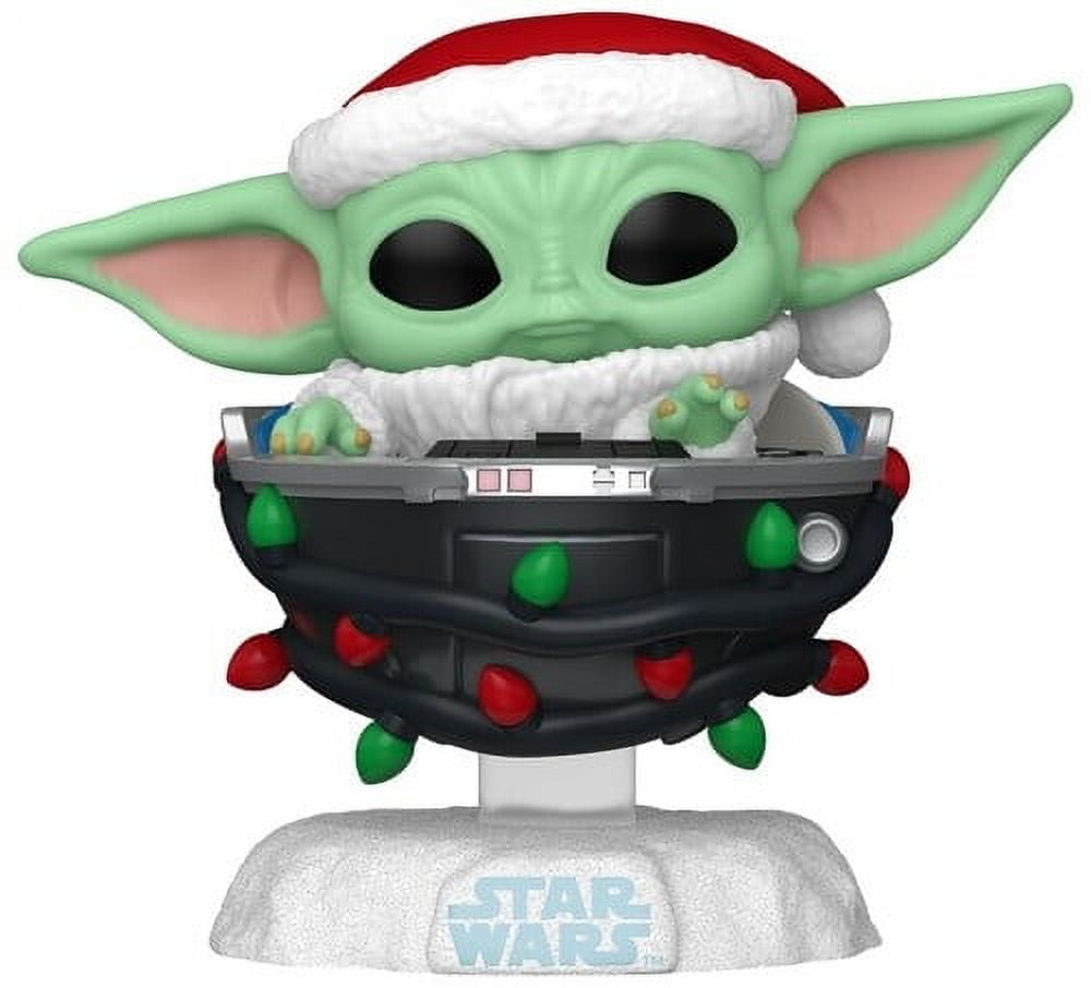 FUNKO POP! Star Wars: The Mandalorian Holiday - Grogu with Santa Hat in ...