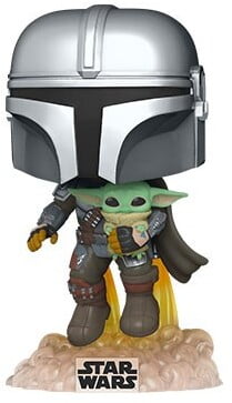 Funko POP! Star Wars: The Mandalorian - Mando Flying with Jet Pack ...