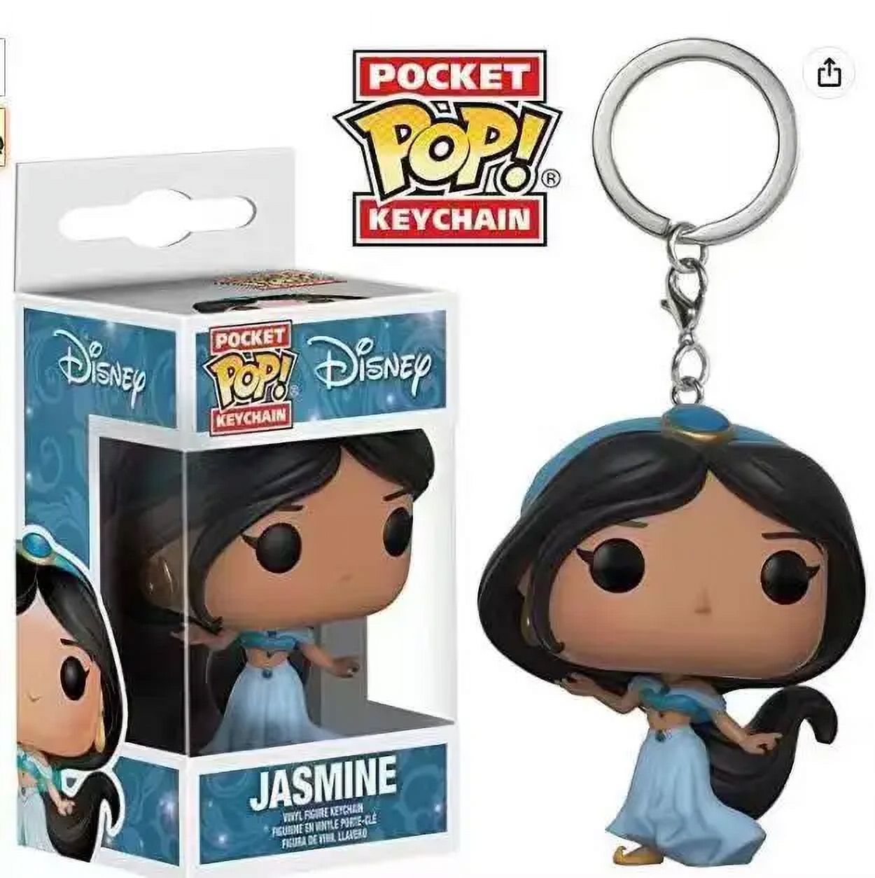 FUNKO Pop Disney Keychain Toy Beauty and Beast Belle Frozen Elsa Anna ...