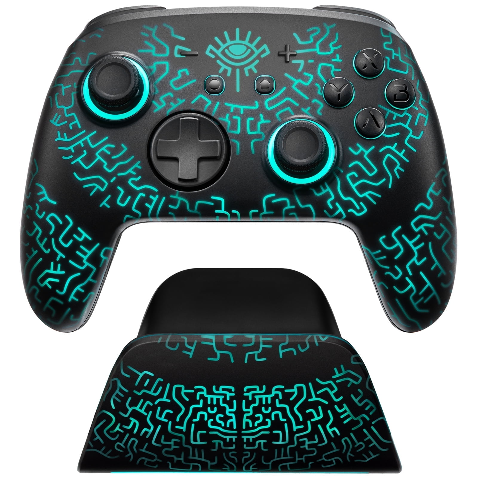 FUNLAB Hall Effect Switch Controller with Charging Dock for Switch/OLED , Bluetooth Controller ...