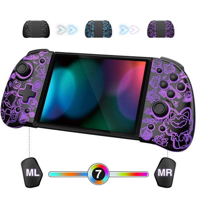 FUNLAB Gaming Wireless Gamepad for Nintendo Switch/OLED with Luminous ...