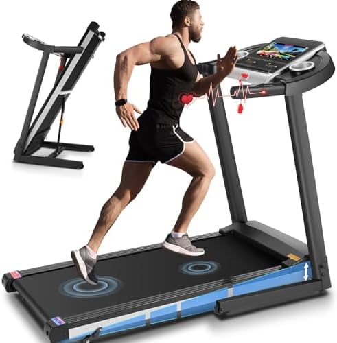 FUNMILY Foldable Treadmills for Home with Incline, Heavy Duty Treadmill ...