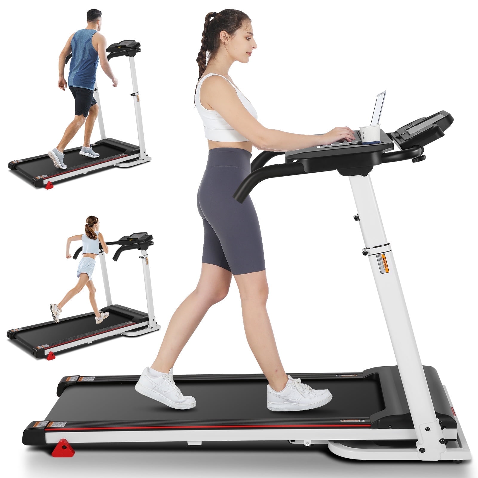 Ancheer Folding Treadmill with Incline, Treadmill with Adjustable ...
