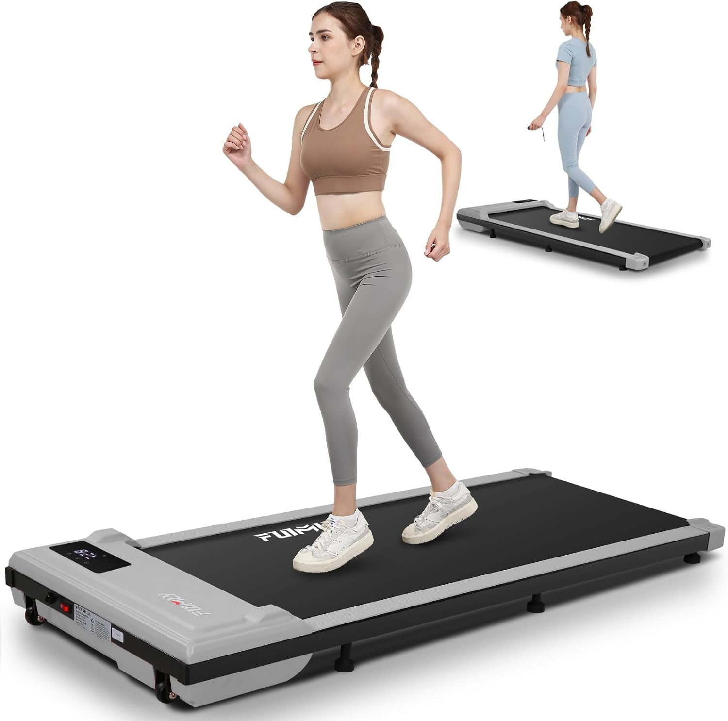 FUNMILY Treadmills for Home,2.5HP Under Desk Walking Pad Treadmill,300 ...